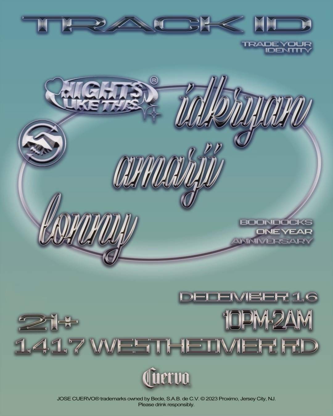 Track ID Anniversary Party at Boondocks, Houston