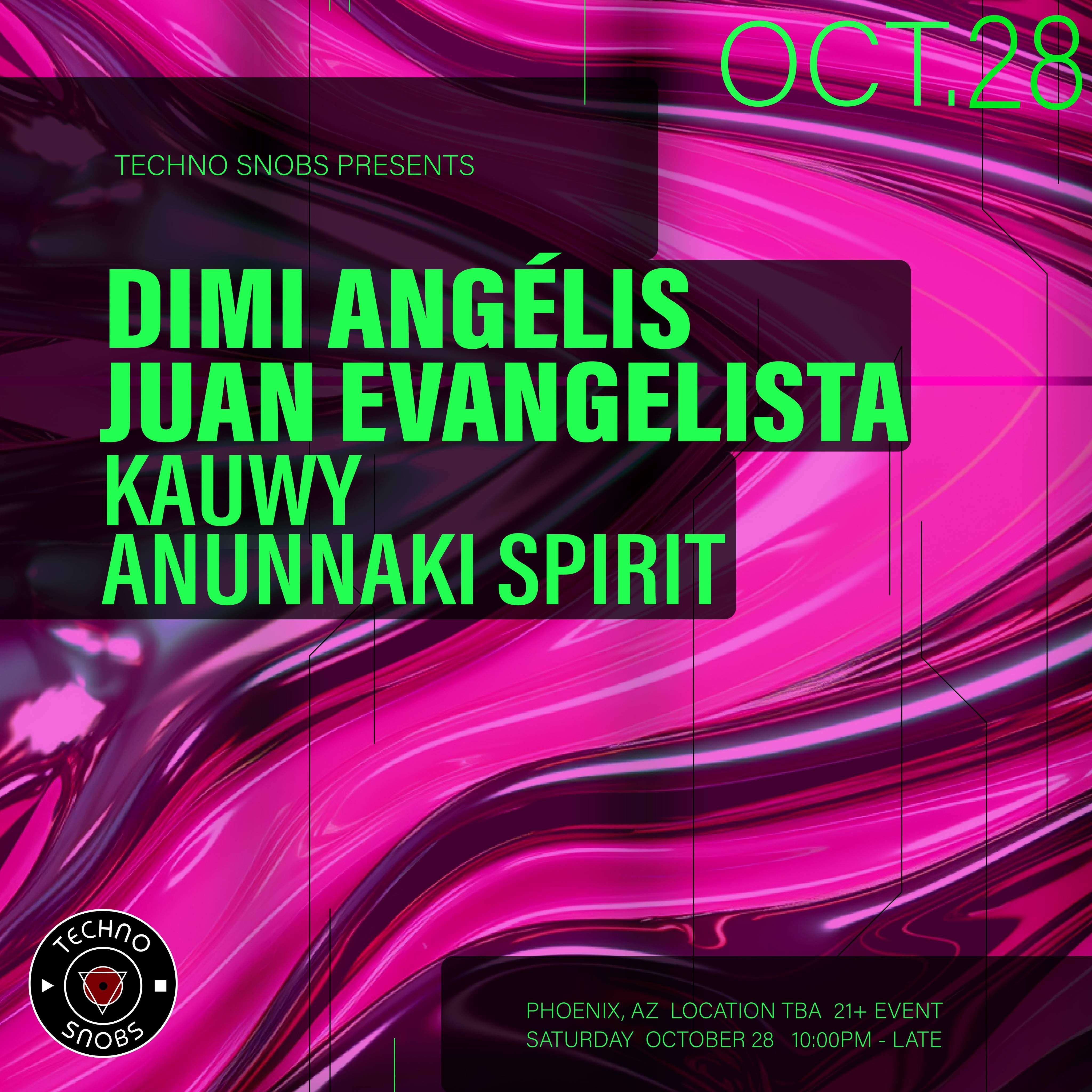 Techno Snobs PRESENTS: DIMI ANGÈLIS + Juan Evangelista at TBA - Phoenix ...