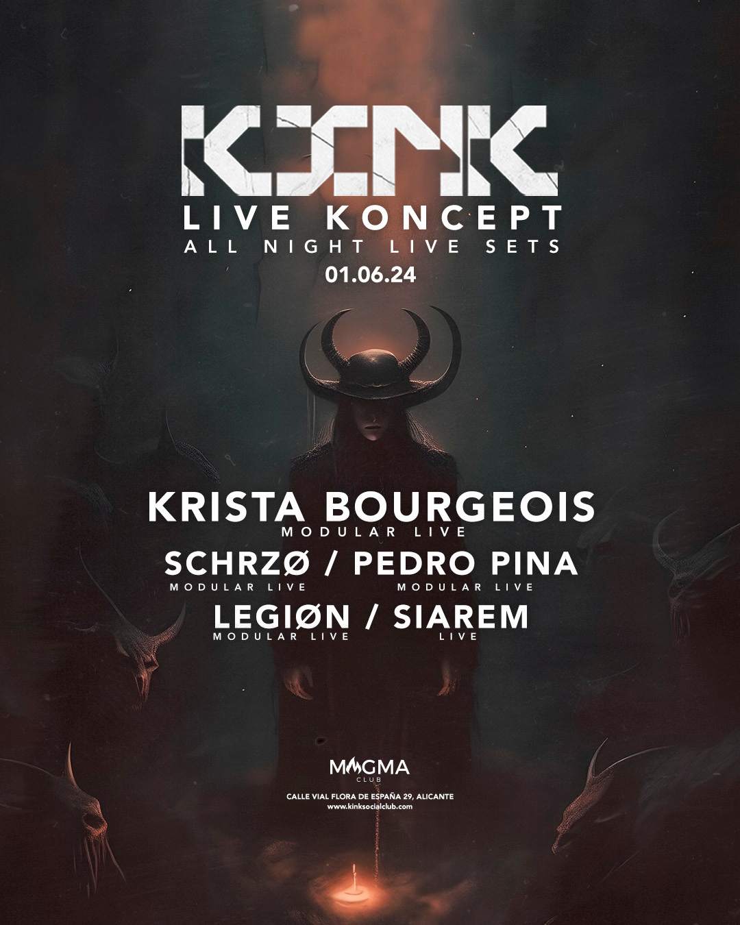 KINK LIVE KONCEPT - Flyer front