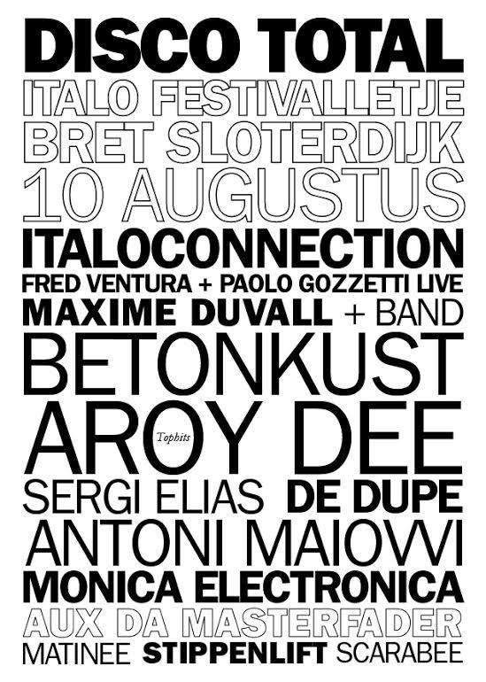 Disco Total Italo Festivalletje en BRET, Ámsterdam