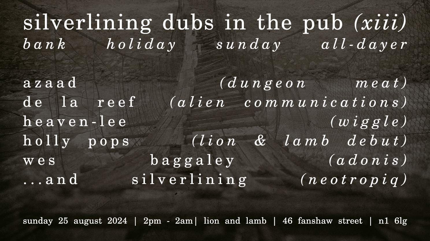 Silverlining Dubs in the Pub (xiii) - Bank Holiday All-Dayer at The ...