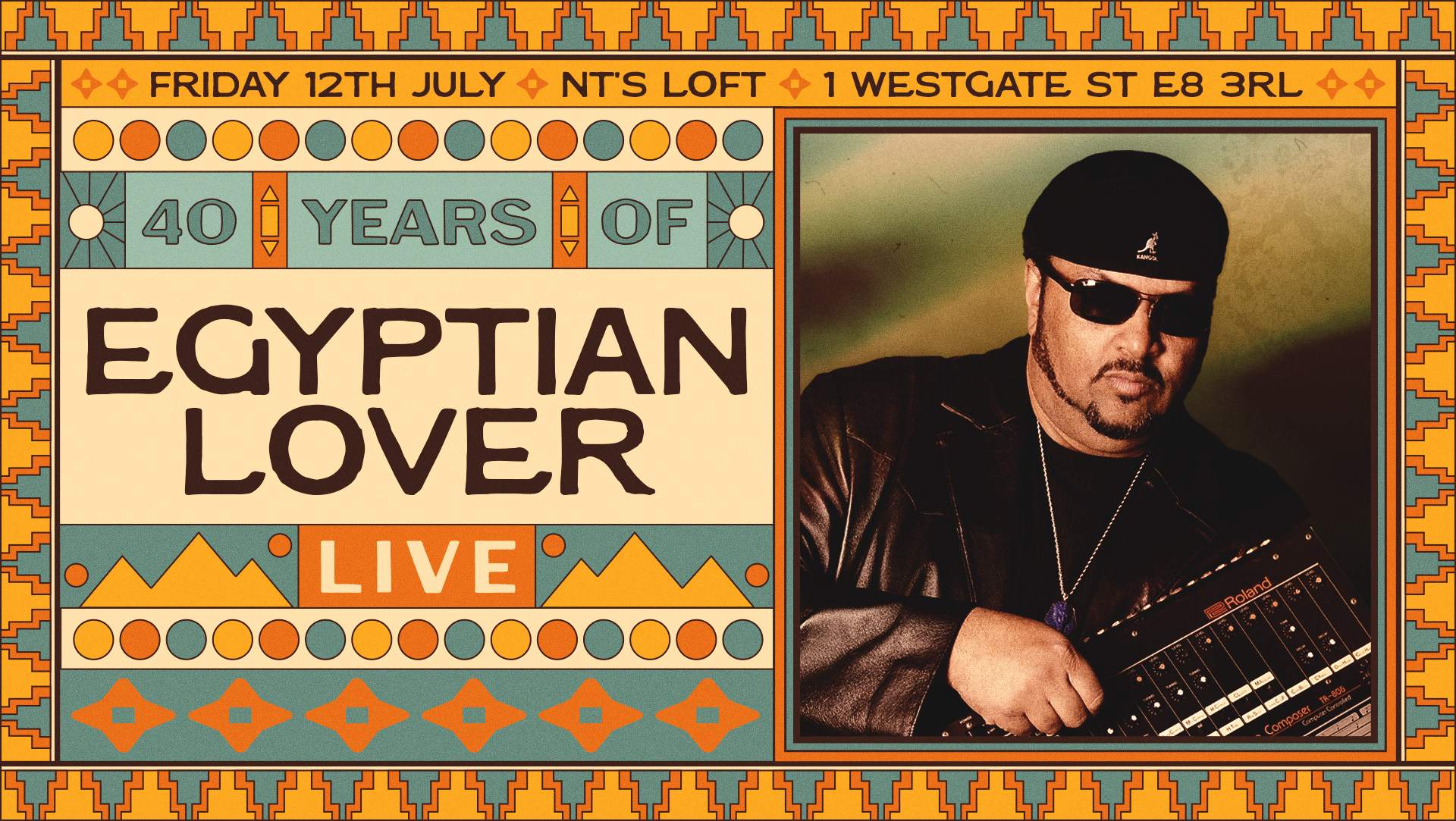 NT's Loft: 40 Years of Egyptian Lover (Live) at Night Tales Loft, London