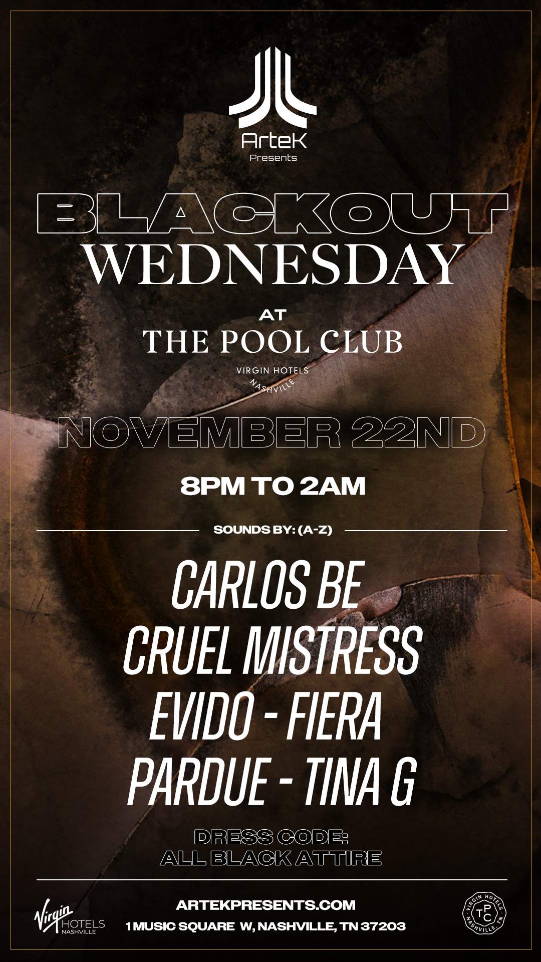 BLACKOUT Wednesday - House Music at The Pool Club - Nashville (21+ All ...