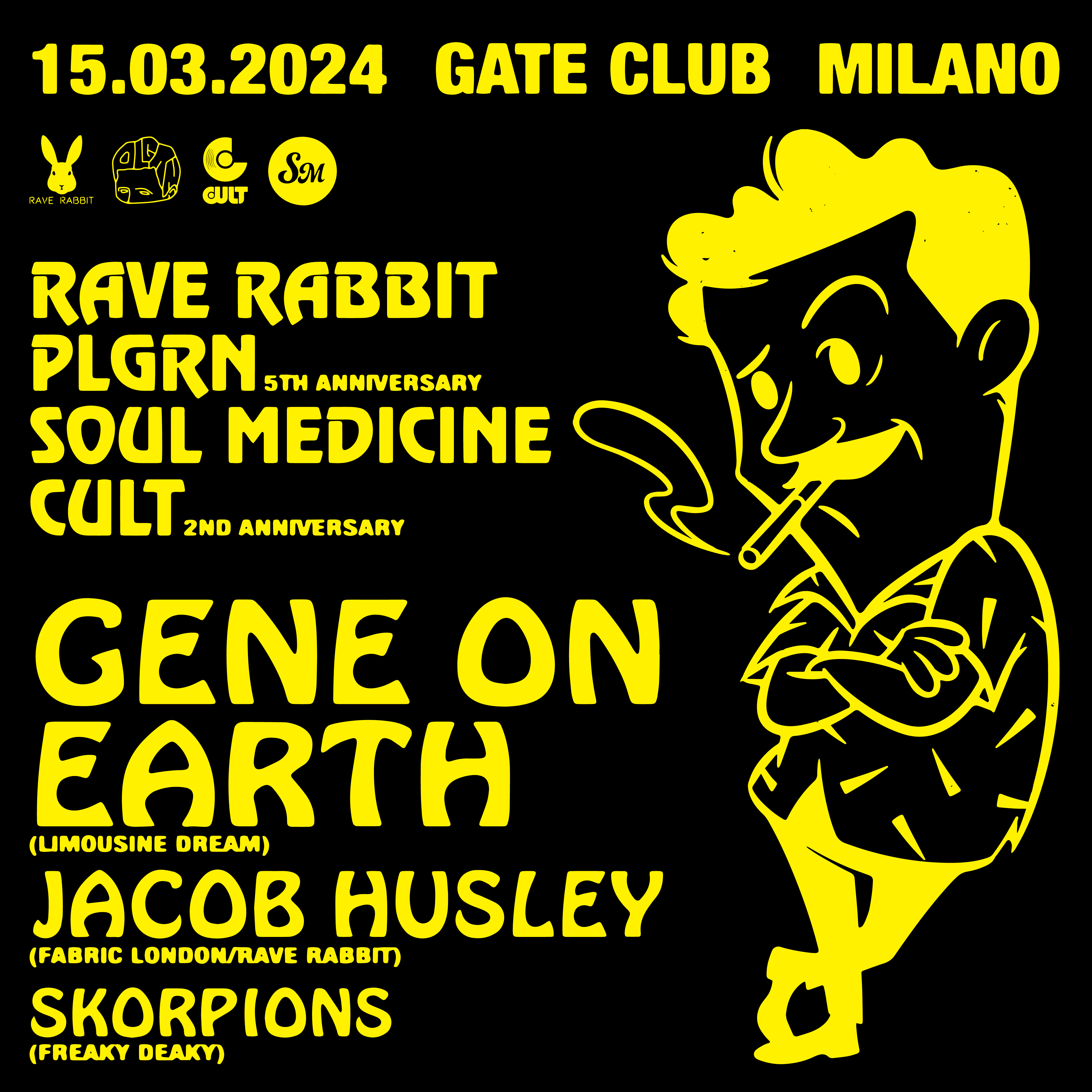 PLGRN + Soul Medicine + CULT with Gene On Earth at Gate Milano, Milan