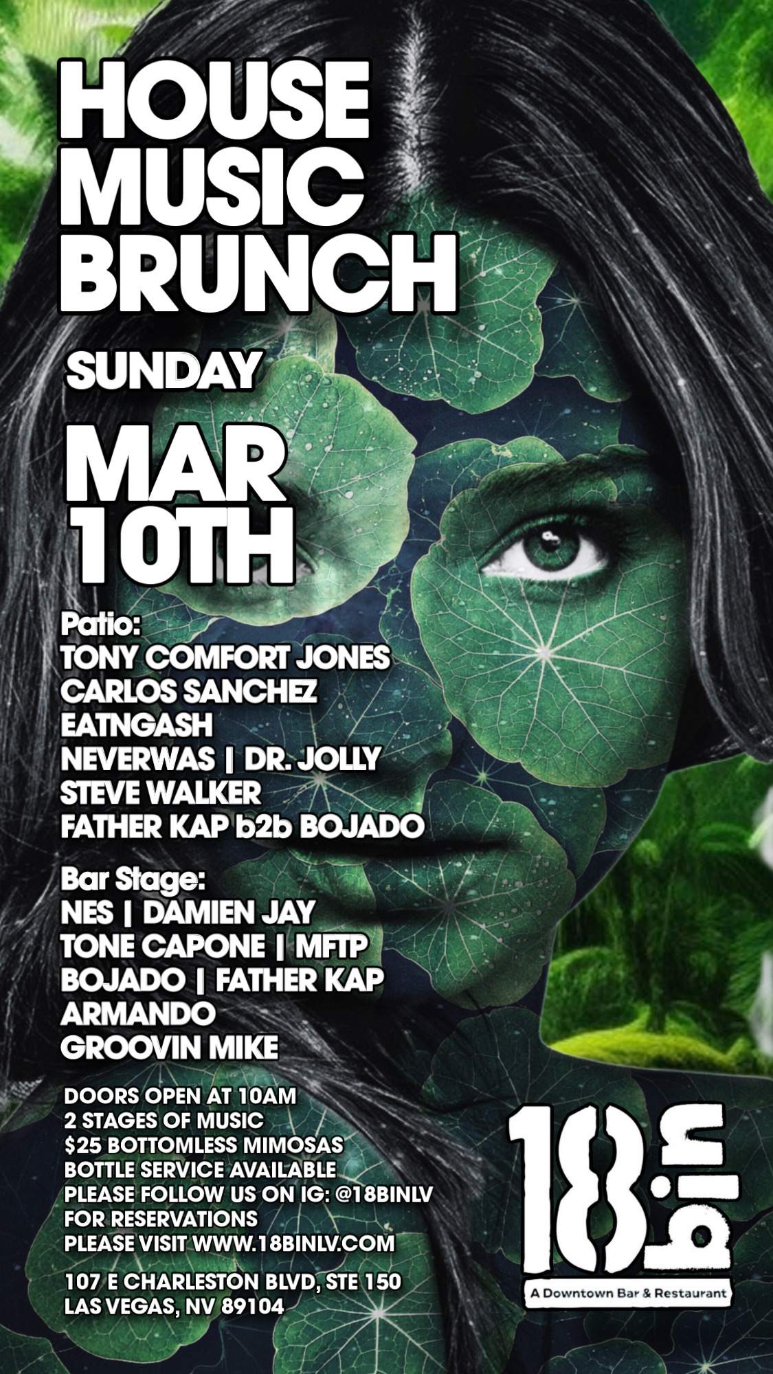 HOUSE MUSIC BRUNCH in Arts District at 18 Bin, Las Vegas