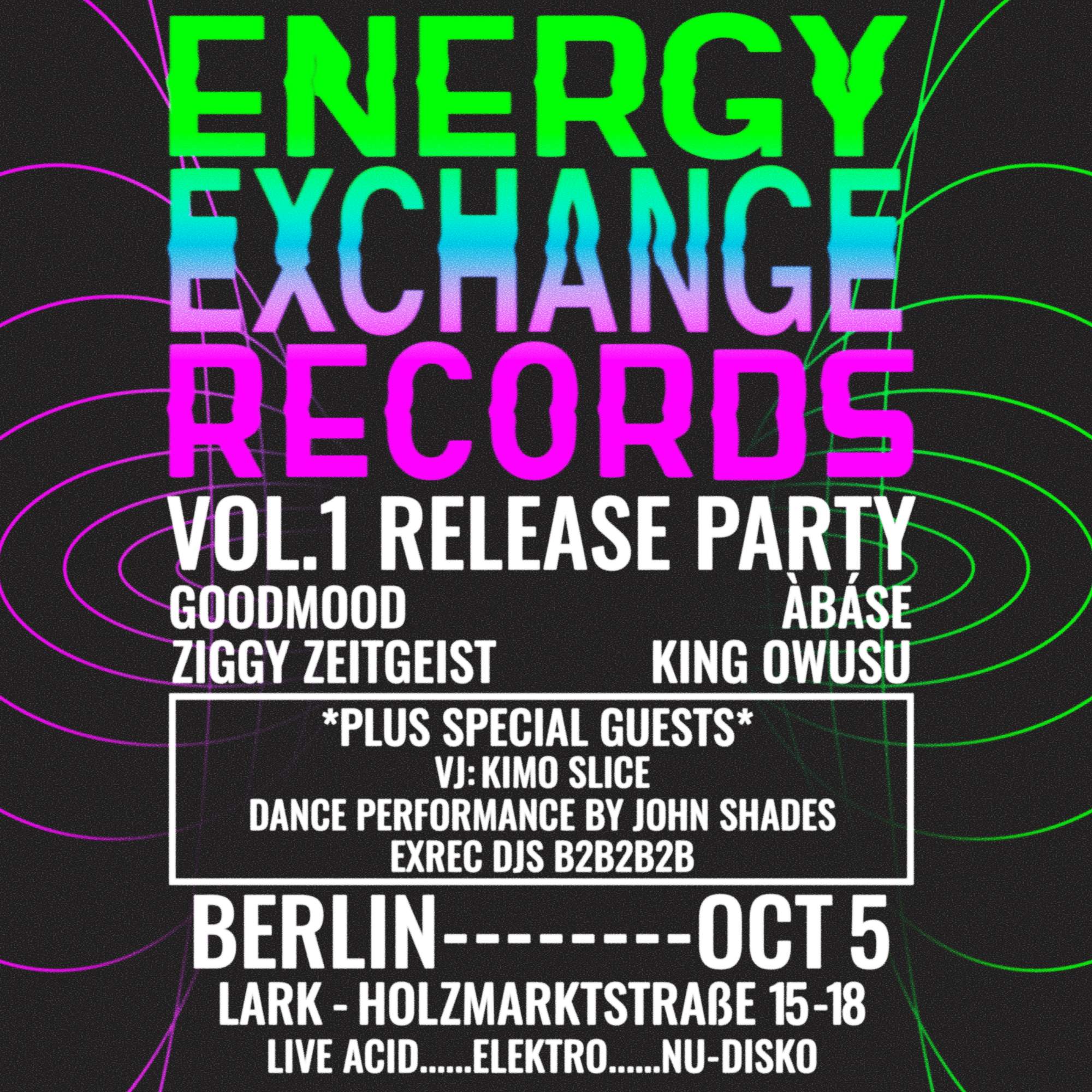 Energy Exchange Records Vol I Release Party at Lark, Berlin