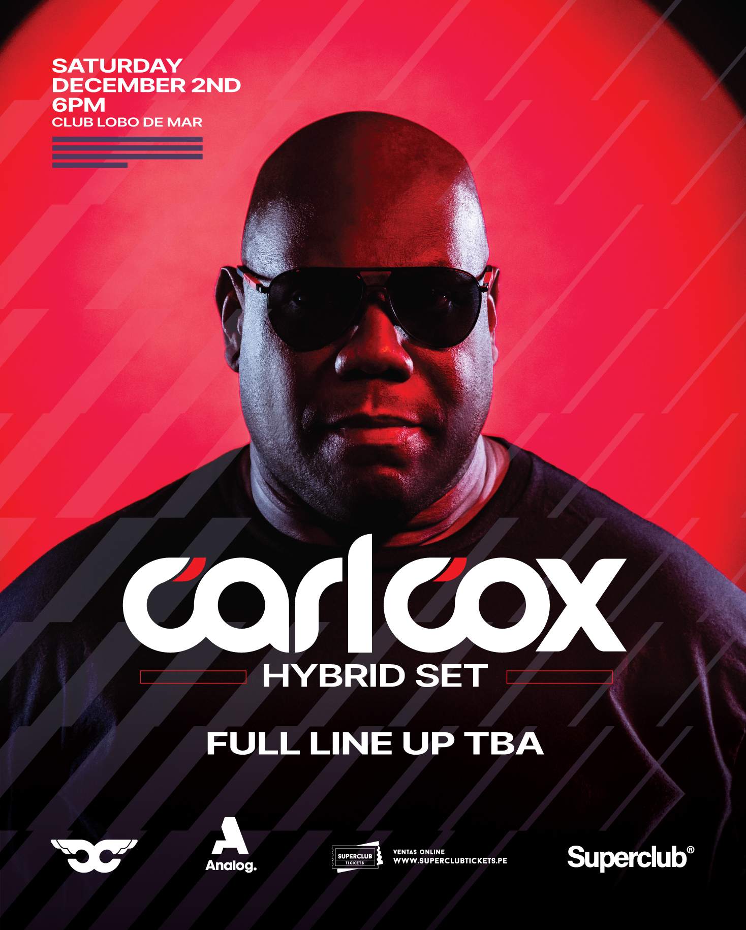 Superclub pres. Carl Cox at Club Lobo de Mar, Villa, Peru