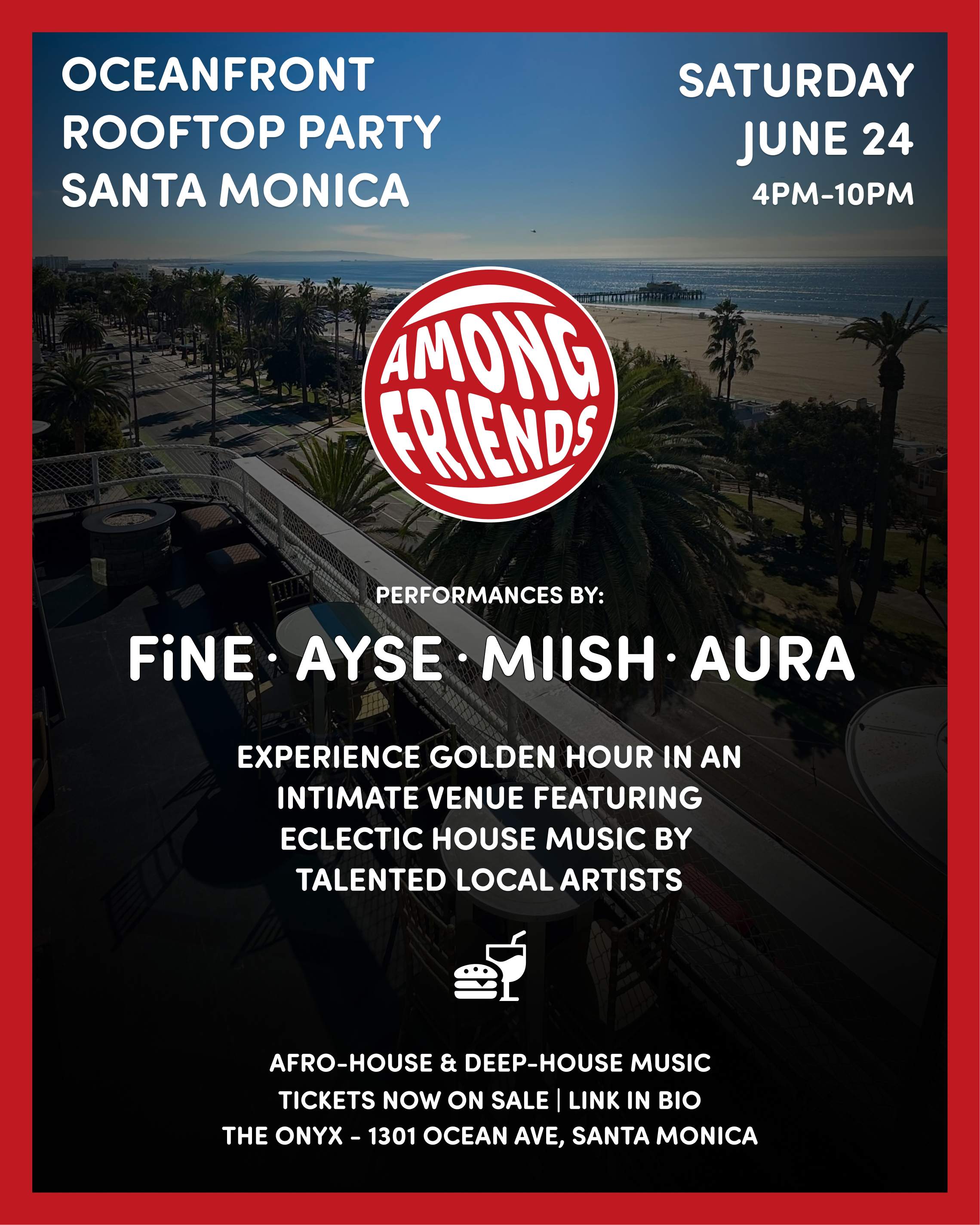 [Santa Monica Rooftop Event] Among Friends at The Onyx Rooftop Bar, Los ...
