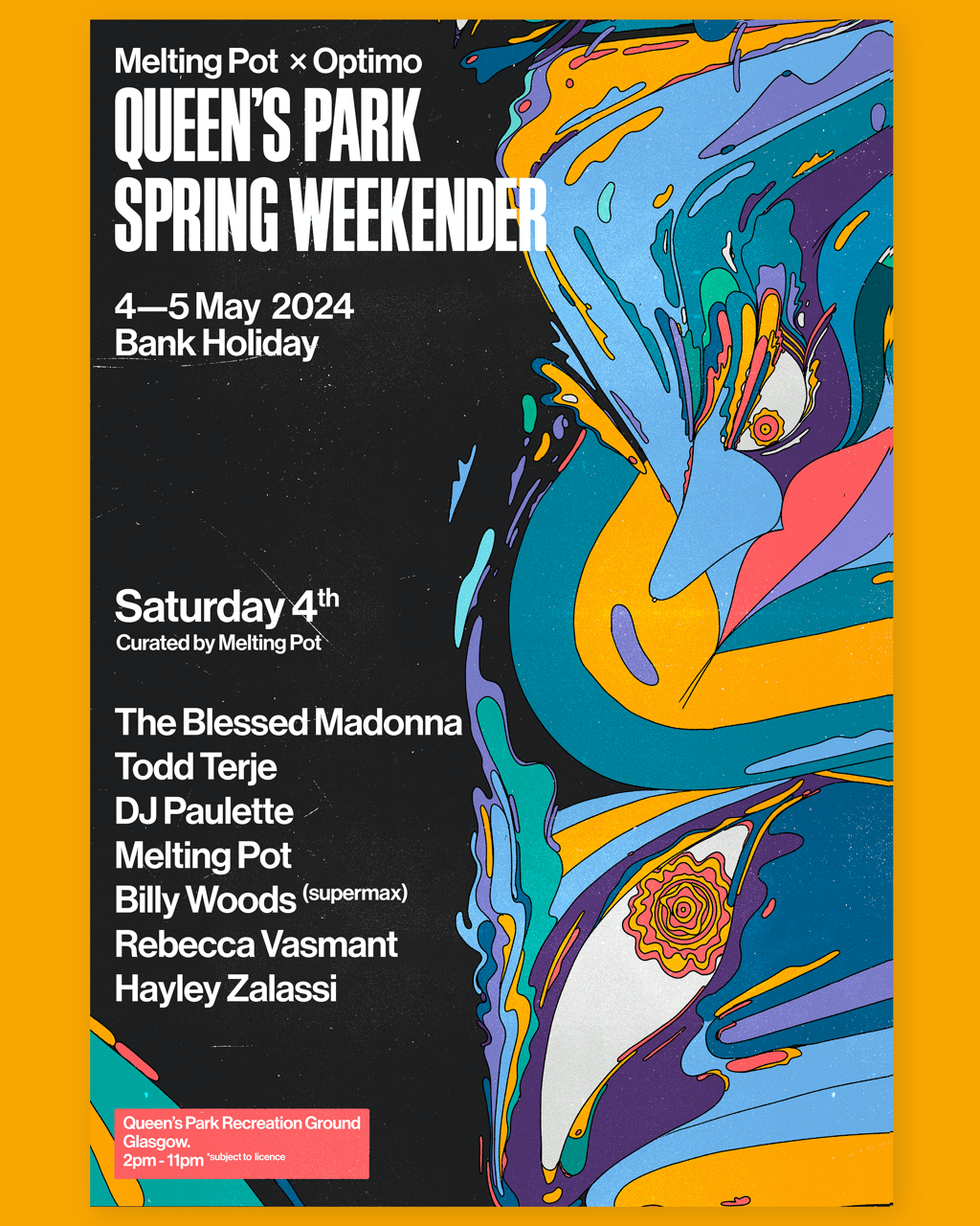 Queen's Park Spring Weekender '24 by Melting Pot & Optimo // Sat 4th ...