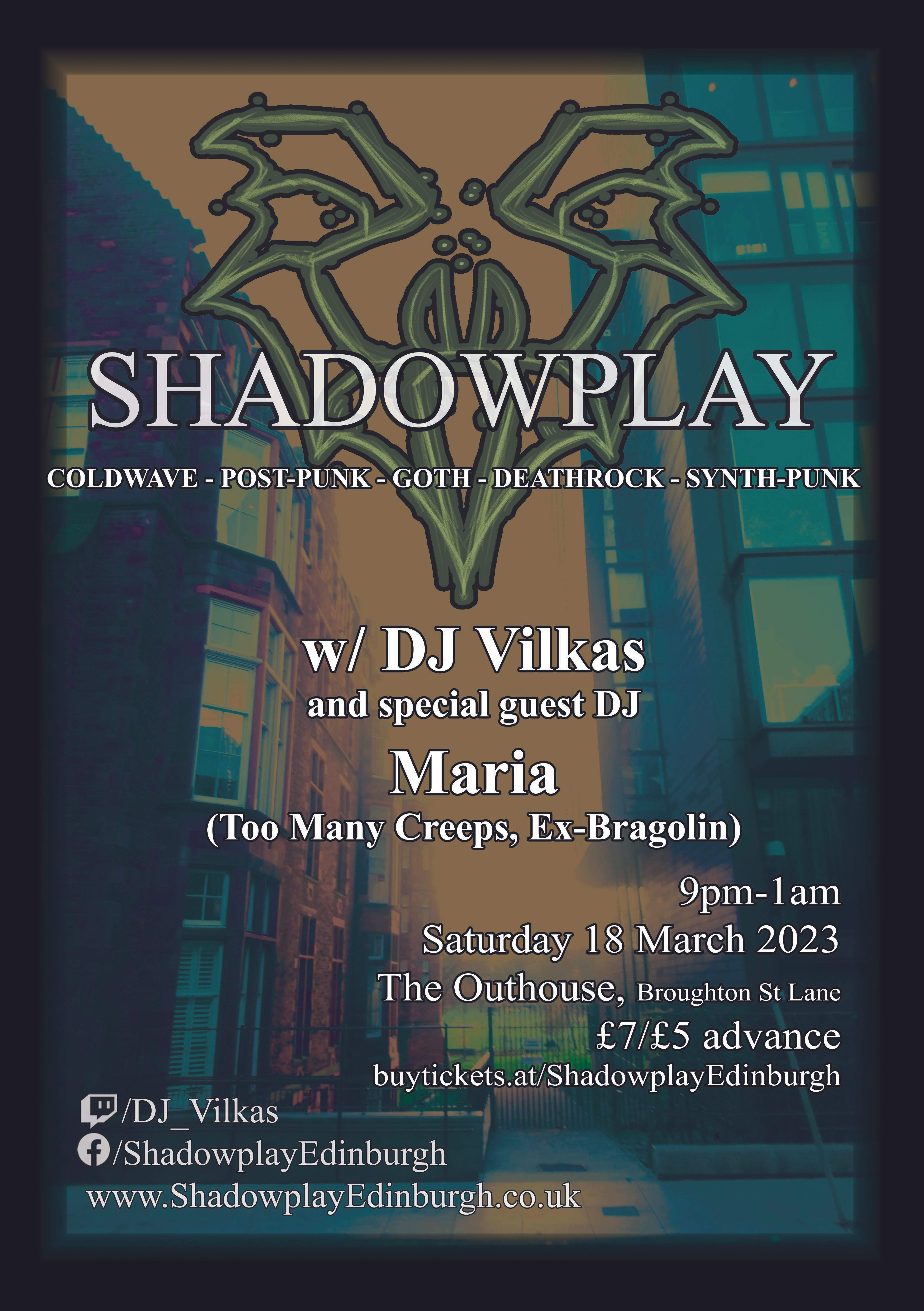 Shadowplay 18 March 2023 - Coldwave/PostPunk/Goth/Deathrock/Synthpunk ...