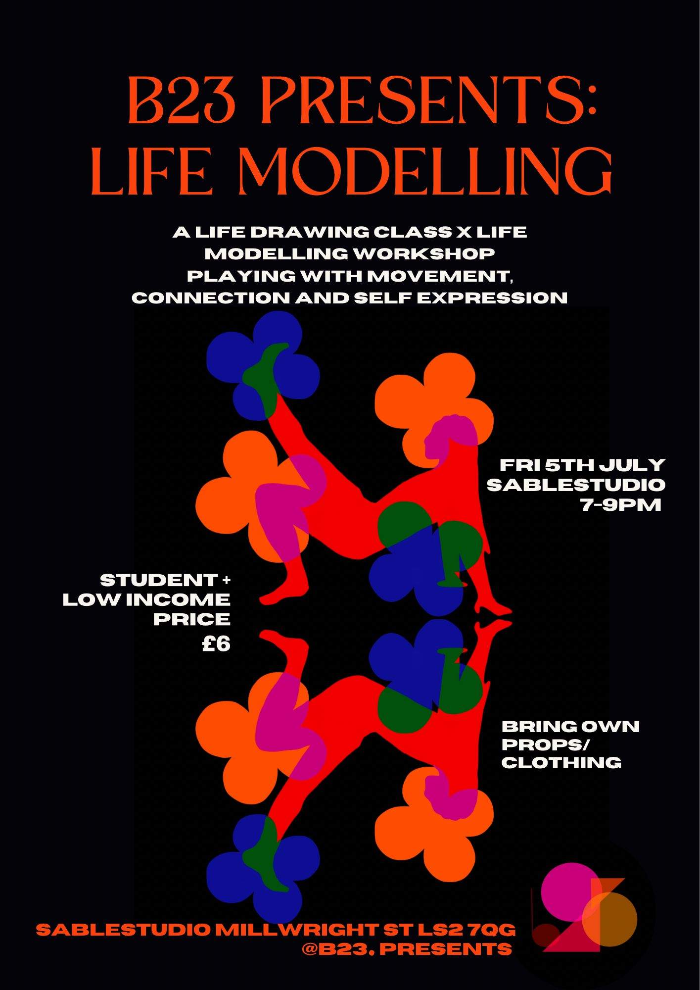 B23 presents: Life Modelling at Sable Studio, Leeds