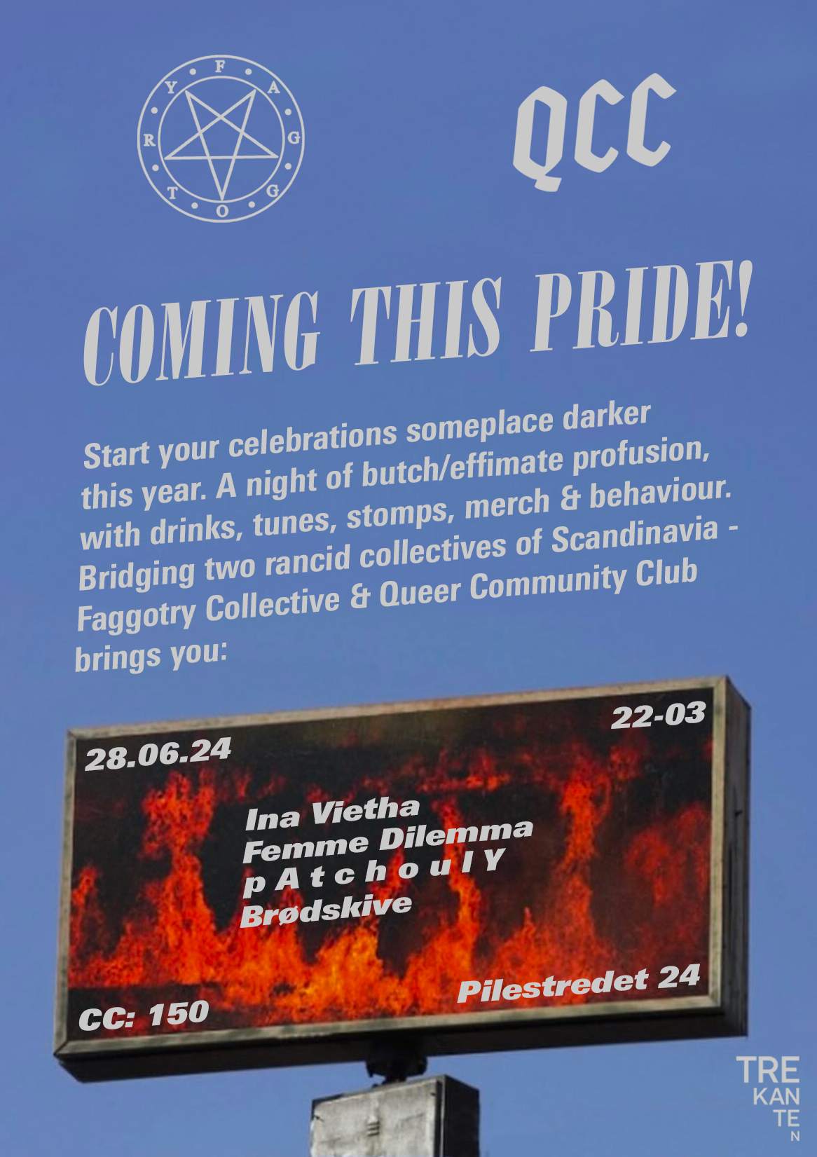 PRIDE EDITION: FAGGOTRY COLLECTIVE X QCC - A SCANDI 4SUM at Trekanten, Oslo