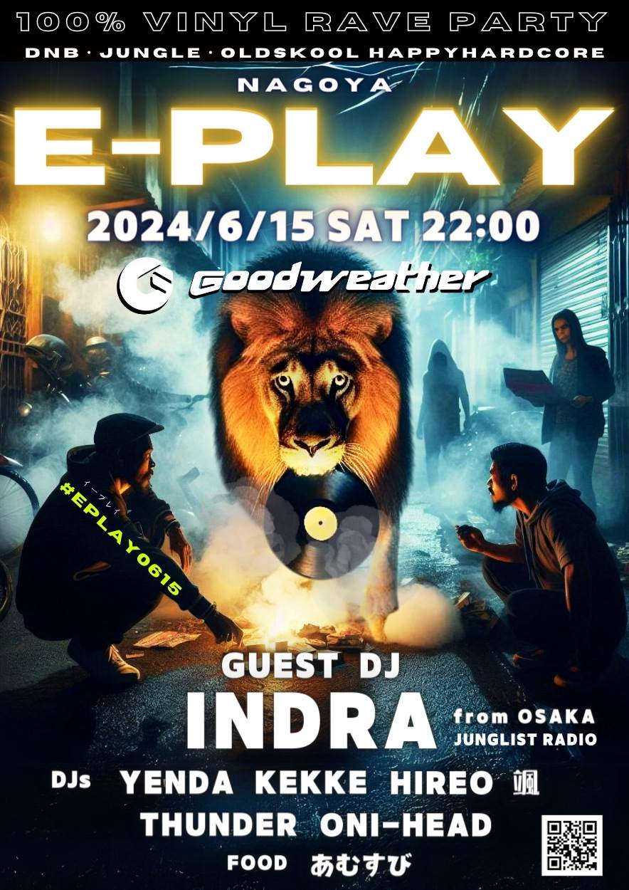 E PLAY ALL Vinyl DJ's Rave Party DNB & Jungle SP at club GOODWEATHER, Chubu