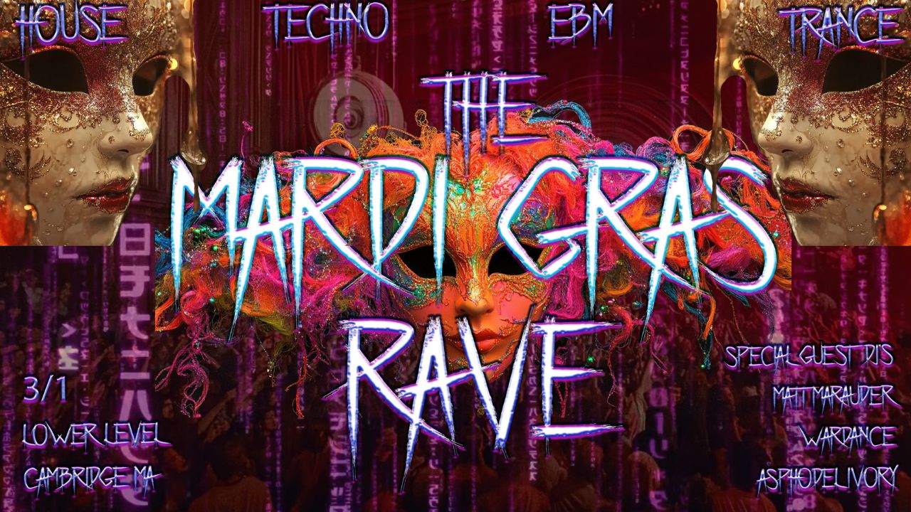 The Mardi Gras Rave at The Lower Level, Boston