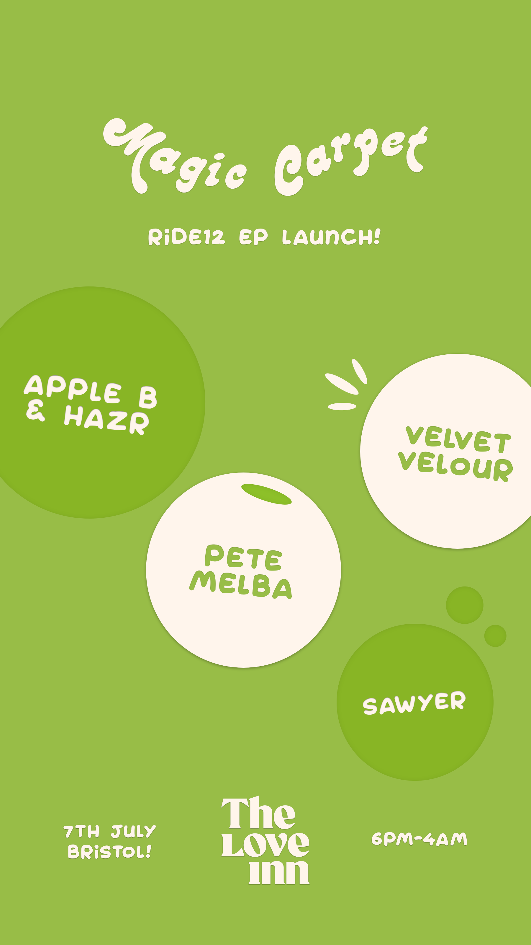 Magic Carpet with Pete Melba + Velvet Velour at The Love Inn, Bristol