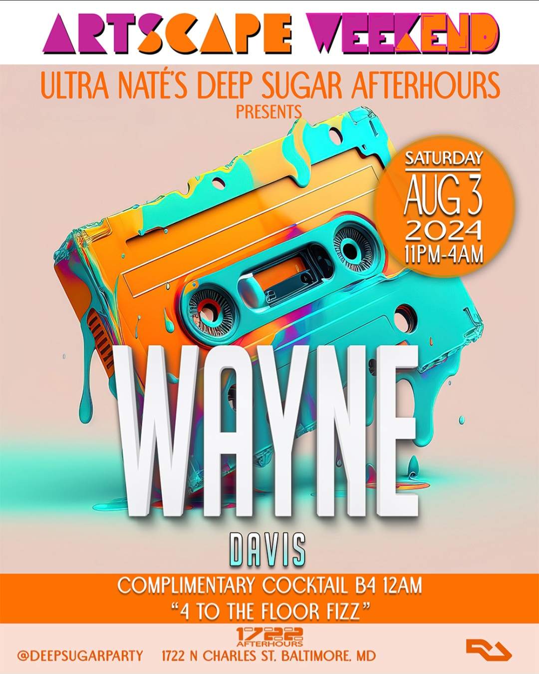 Ultra Naté's Deep Sugar Afterhours feat. 'WAYNE DAVIS' 5HR SET at Club 1722 Afterhours, Baltimore