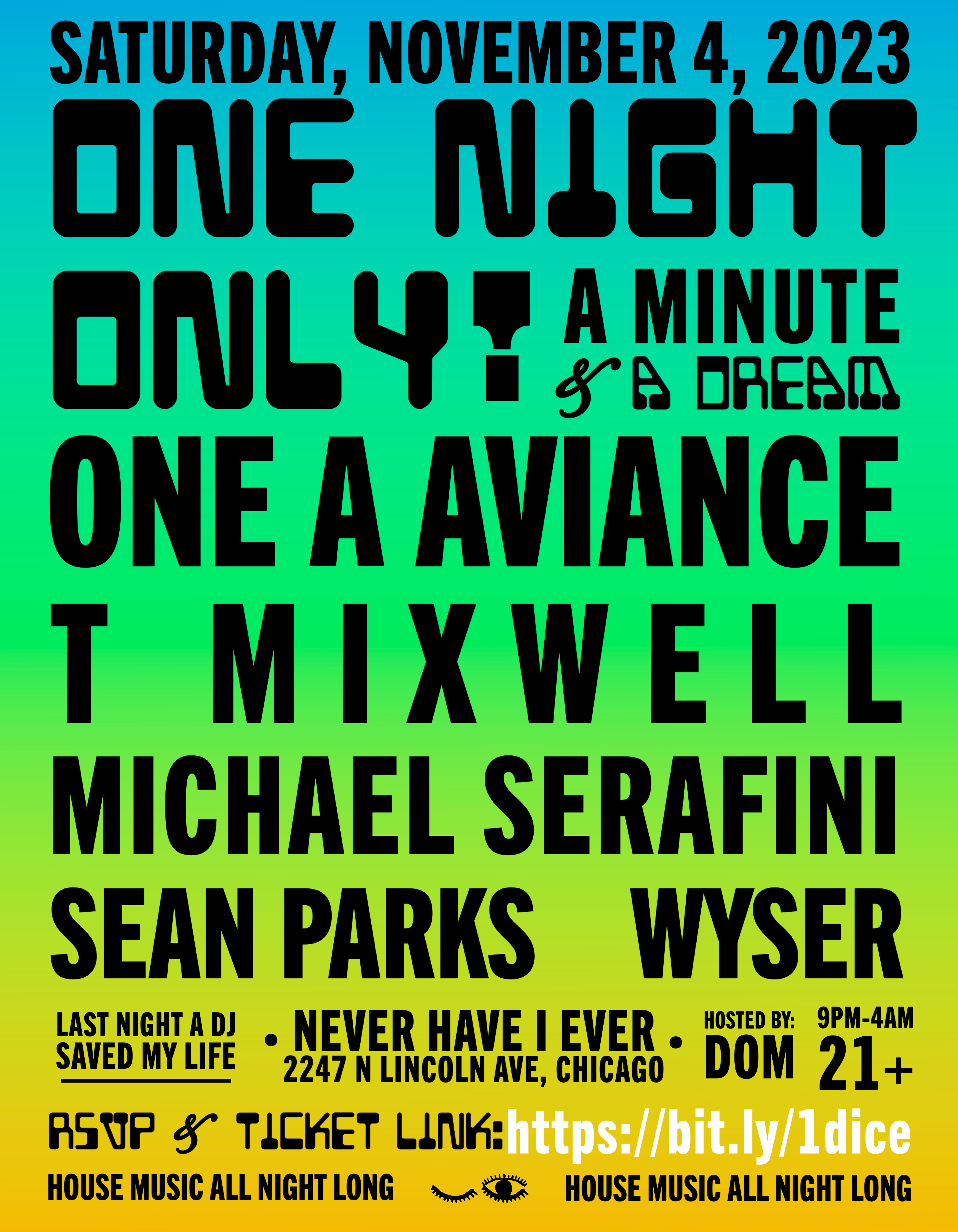 One Night Only! - 1A Aviance, T Mixwell, Michael Serafini, Sean Parks ...
