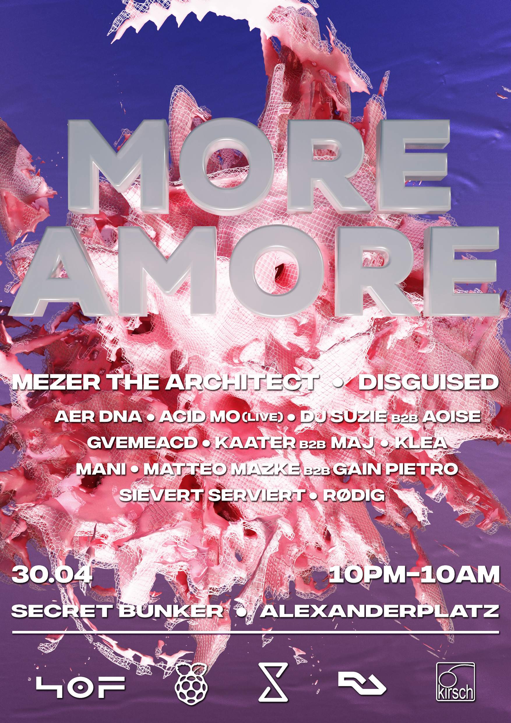 MORE AMORE at TBA - secret Bunker Alexanderplatz , Berlin