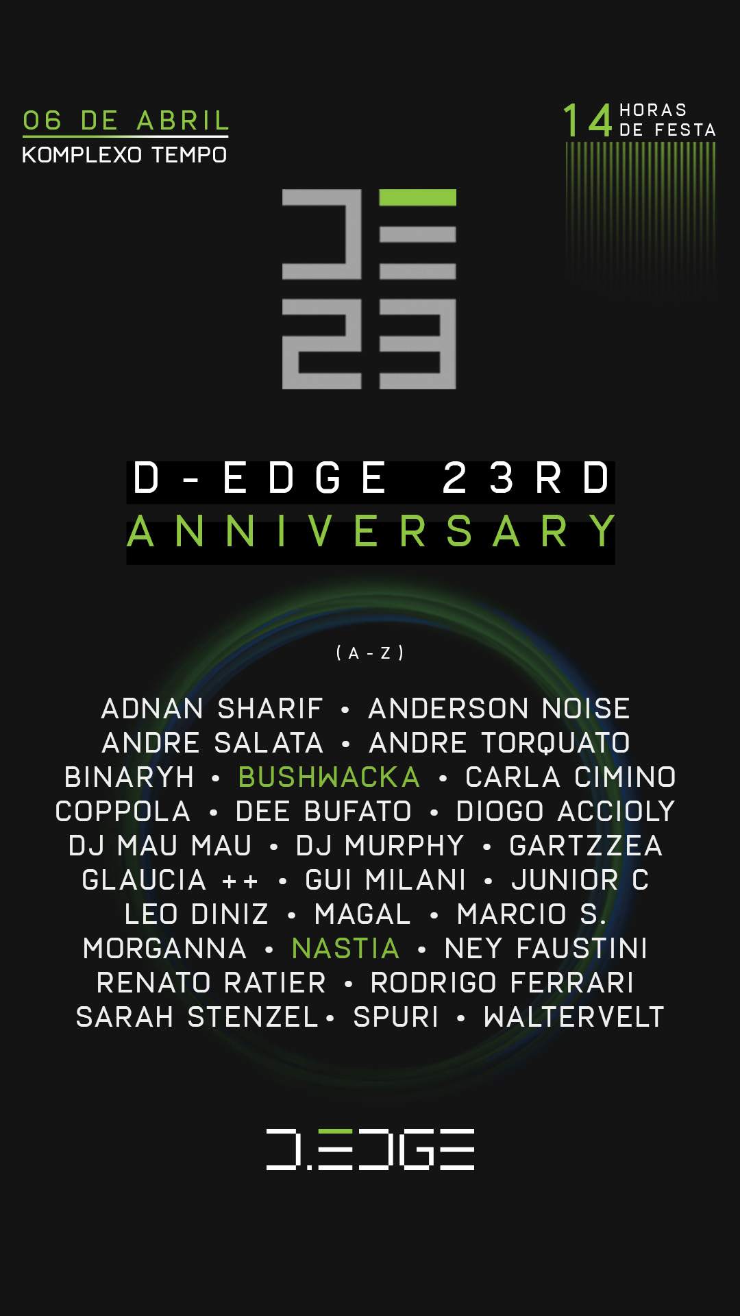 D-Edge 23rd Anniversary at Komplexo Tempo en D-EDGE, Sao Paulo