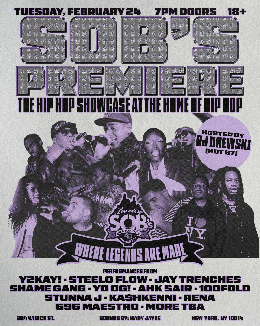 SOB'S PREMIERE: Hip Hop Showcase bei SOBs, New York City