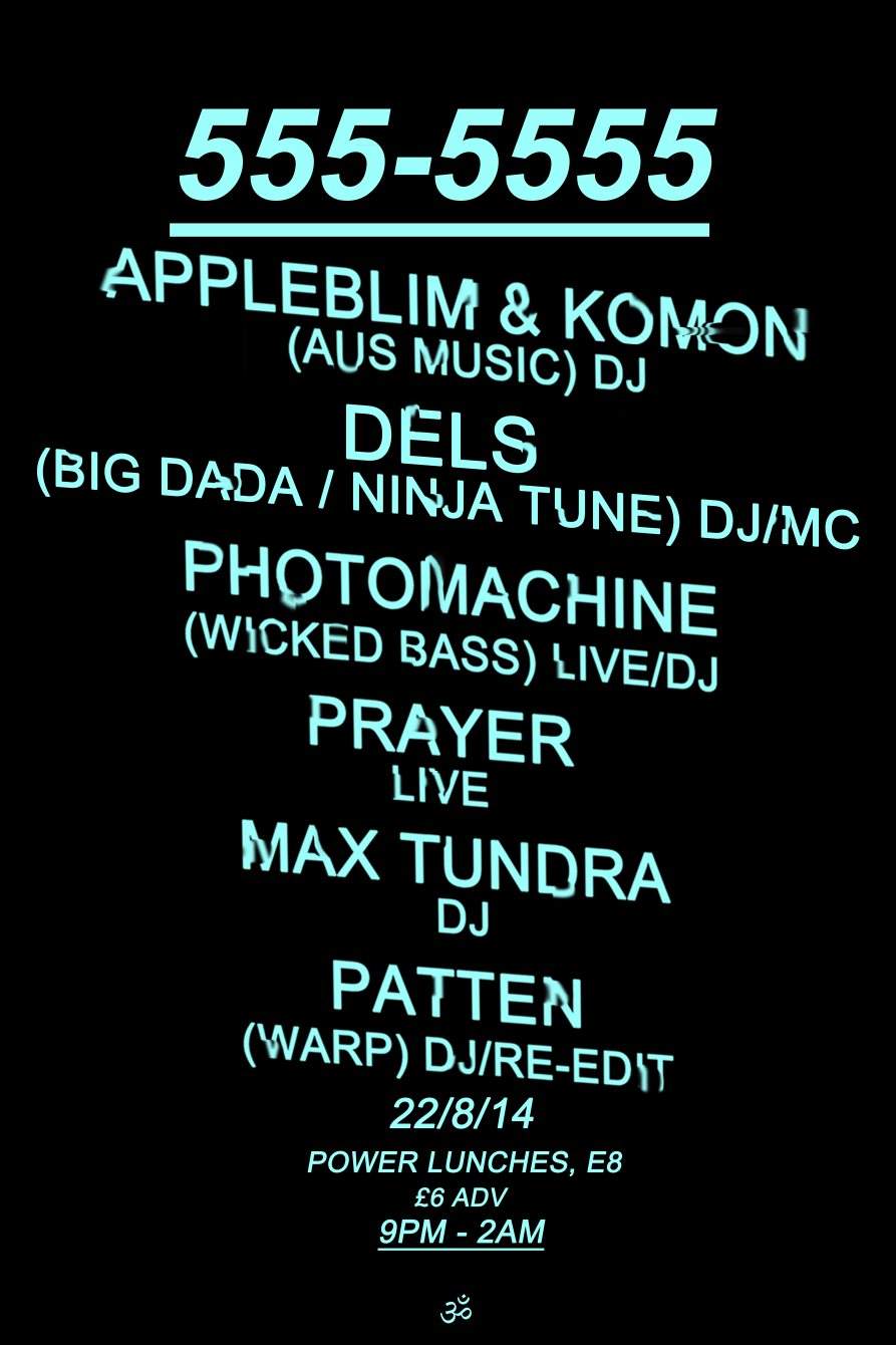 555-5555 / Appleblim & Komon, Dels, Photomachine, Prayer, Max Tundra ...