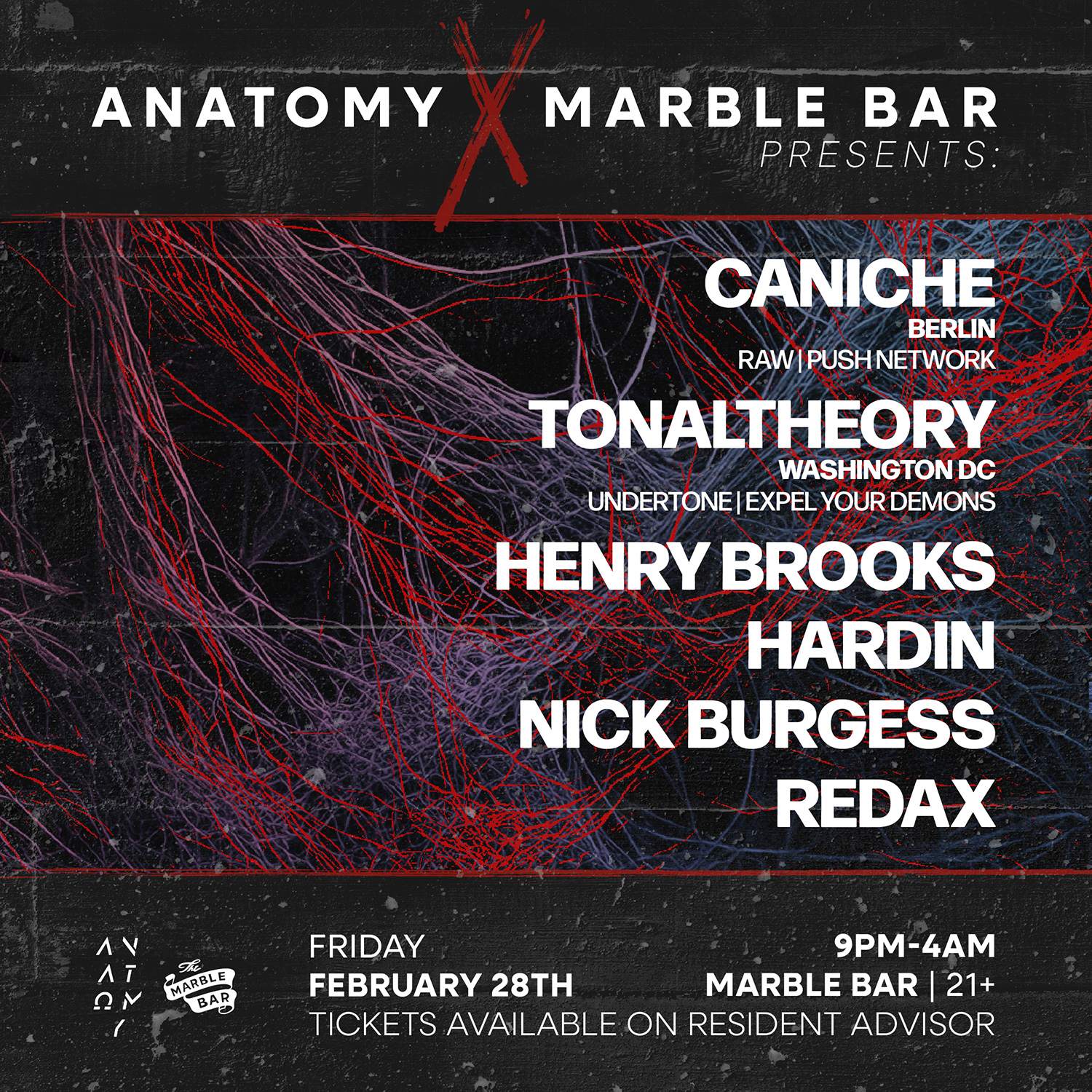 Anatomy x Marble Bar pres: Caniche, TonalTheory, Henry Brooks, Hardin ...