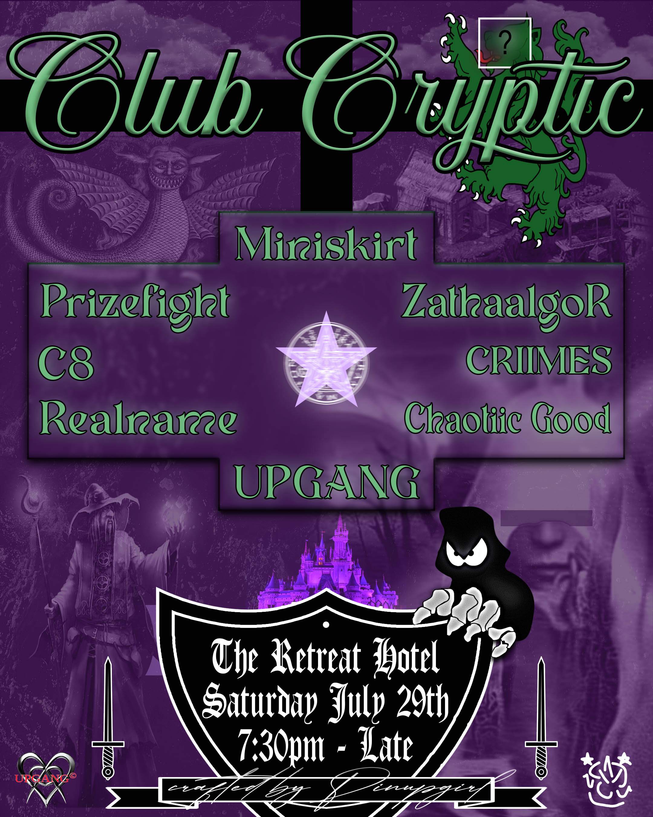 CLUB CRYPTIC at The Retreat, Melbourne