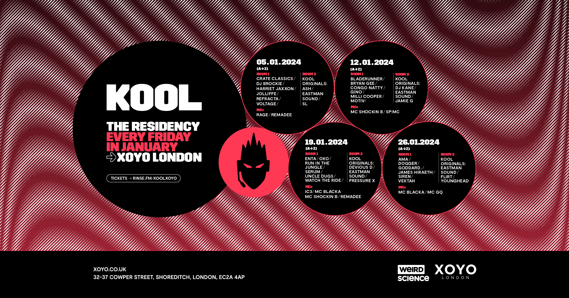 Kool FM: The Residency (Week 1) (Drum & Bass, Jungle) at XOYO, London