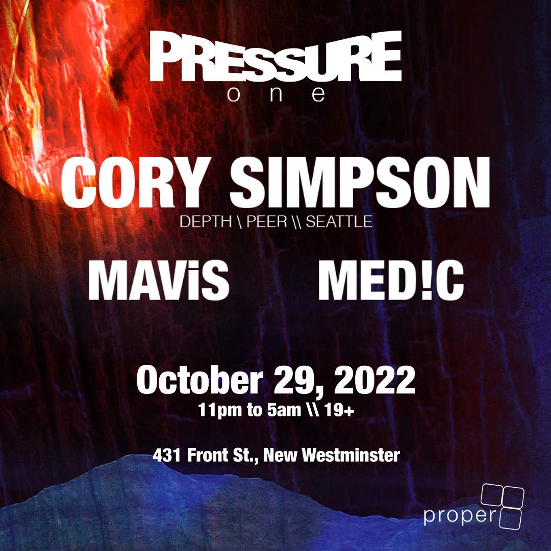 Pressure One: Cory Simpson at TBA - The Front (New West), Vancouver