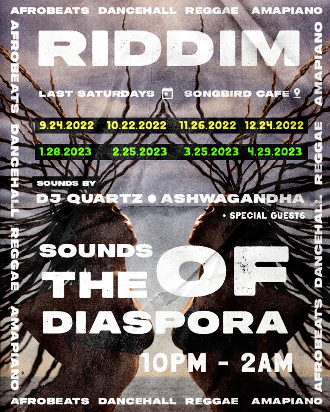 RIDDIM - Afrobeats, Dancehall, Reggae, Amapiano bei Songbird Cafe, Los ...