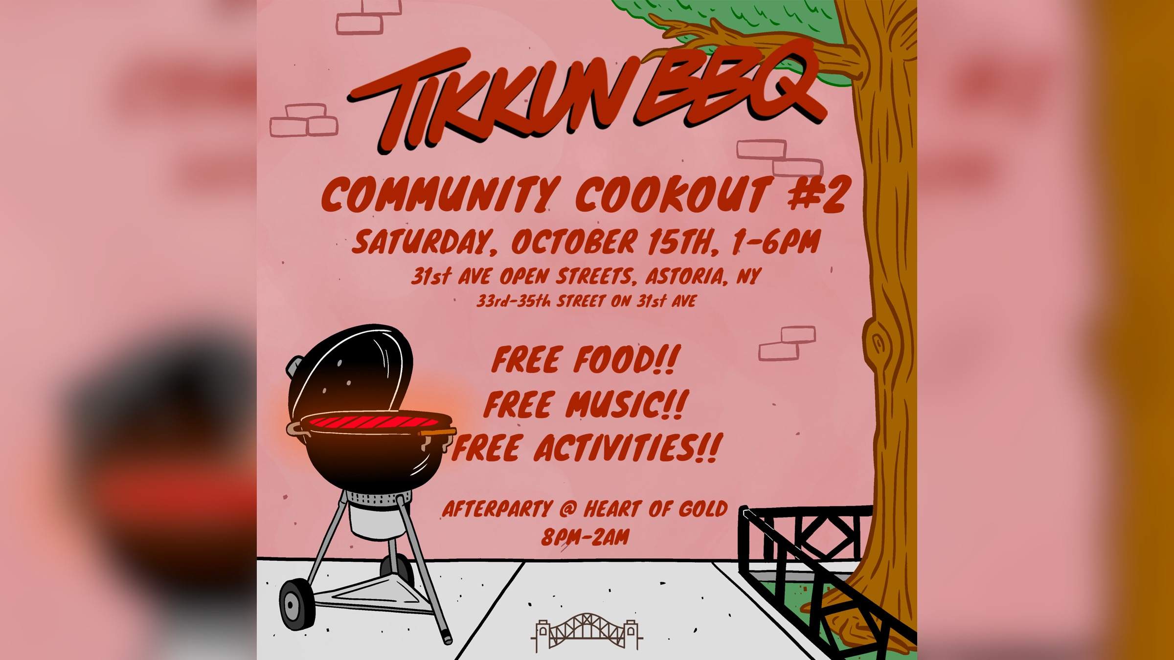Tikkun BBQ Community Cookout 2 bei TBA - 31st Ave Open Street, Astoria ...