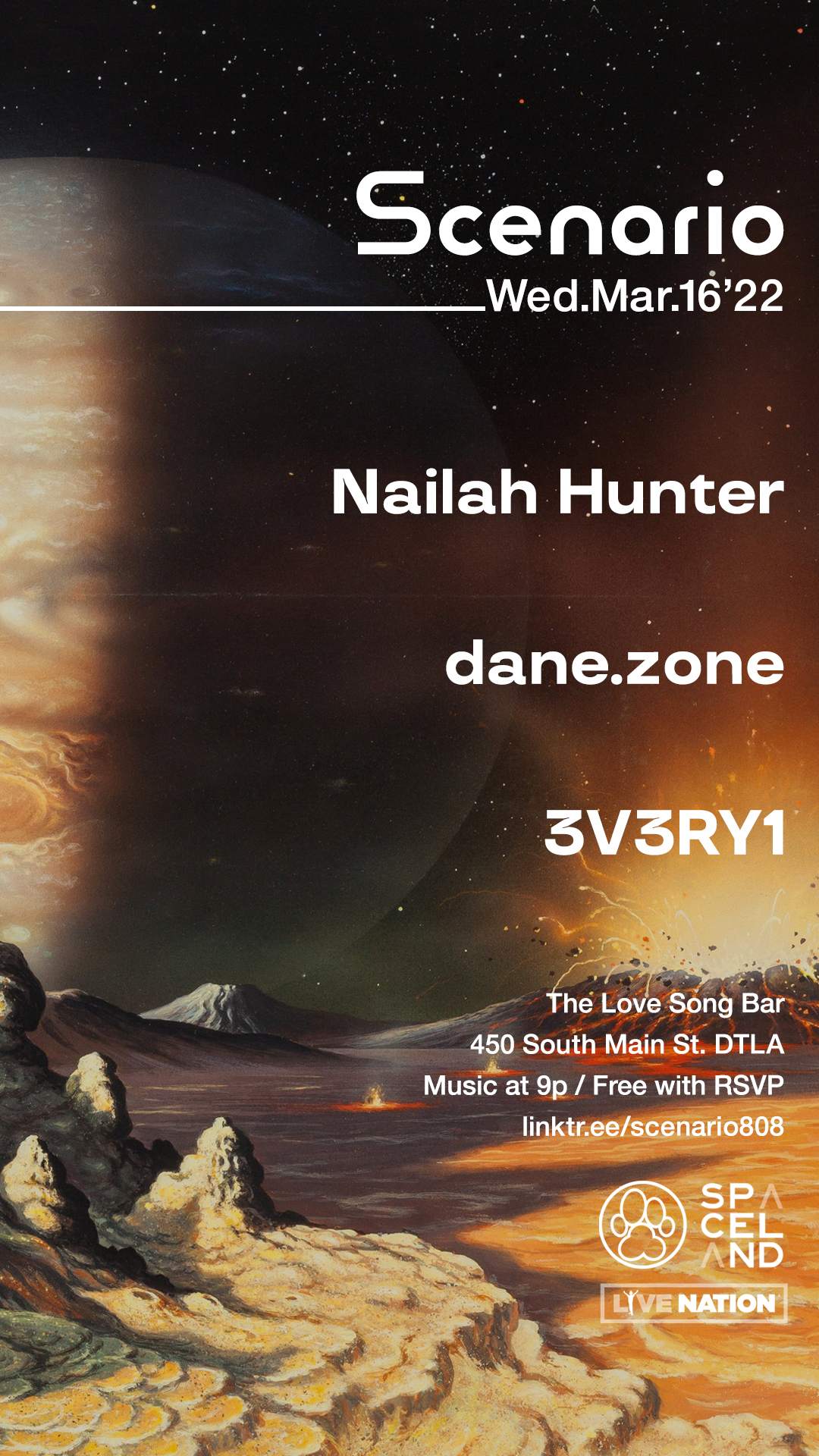 Scenario - Nailah Hunter, dane.zone, 3V3RY1, Daddy Kev at The Love Song, Los Angeles