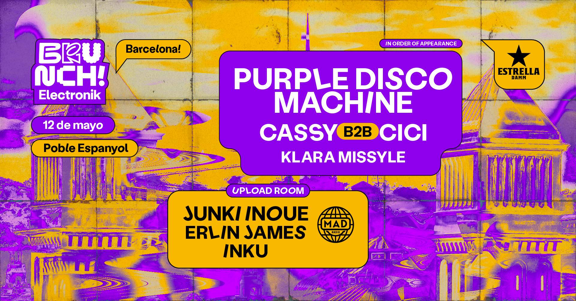*SOLD OUT* Brunch Electronik Barcelona #7: Purple Disco Machine, Cassy ...