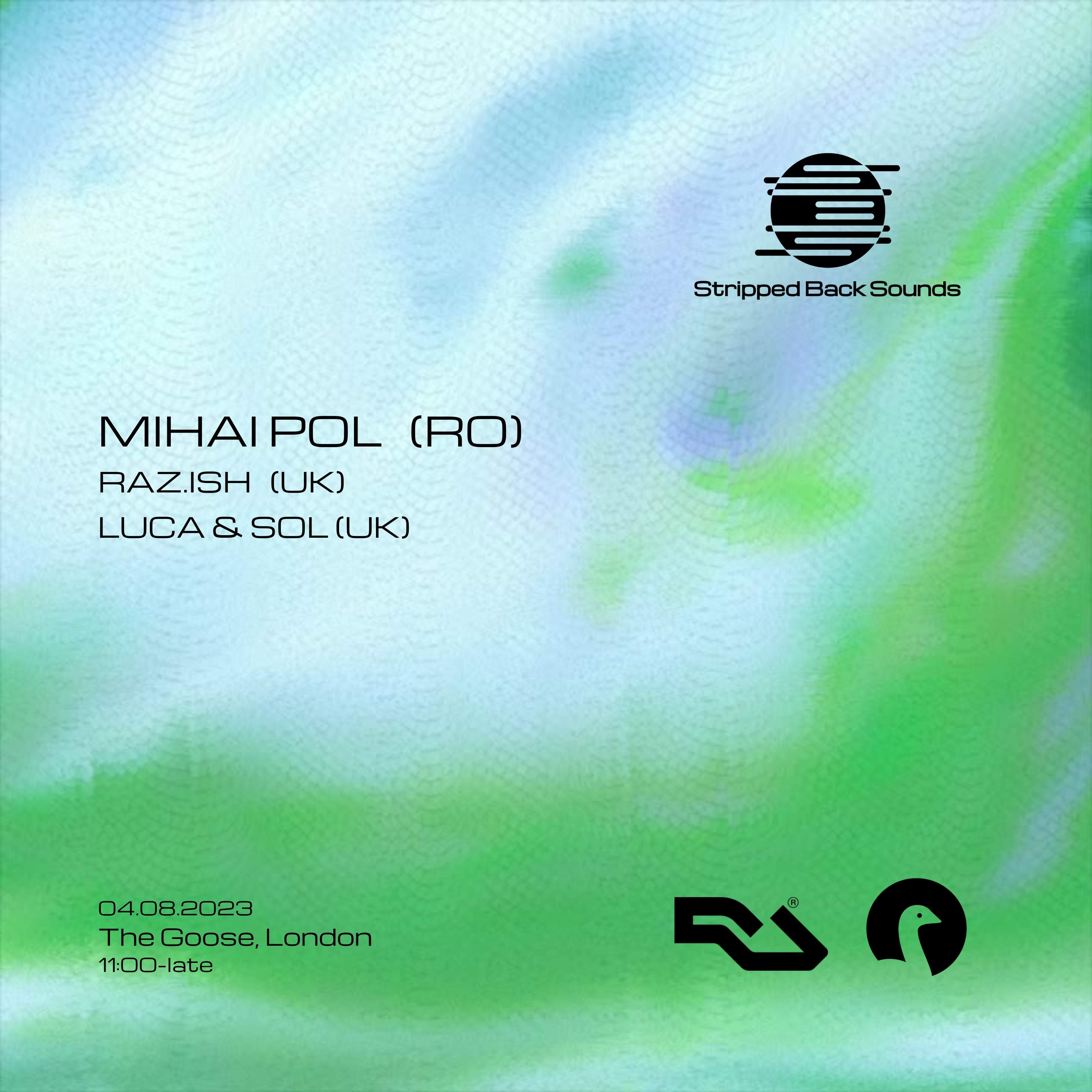 Stripped Back Sounds on The Goose with Mihai Pol, Raz.ish and Luca & Sol at TBA - The Goose, London