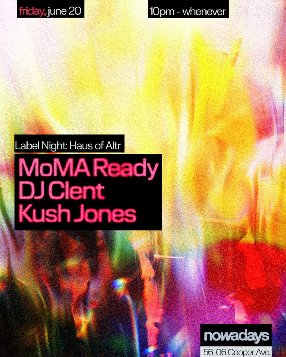 Label Night: Haus of Altr with MoMA Ready, DJ Clent, Kush Jones at ...