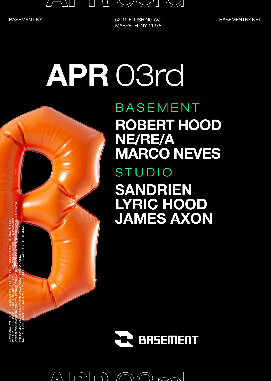 Robert Hood / Ne/Re/A / Marco Neves / Sandrien / Lyric Hood / James ...