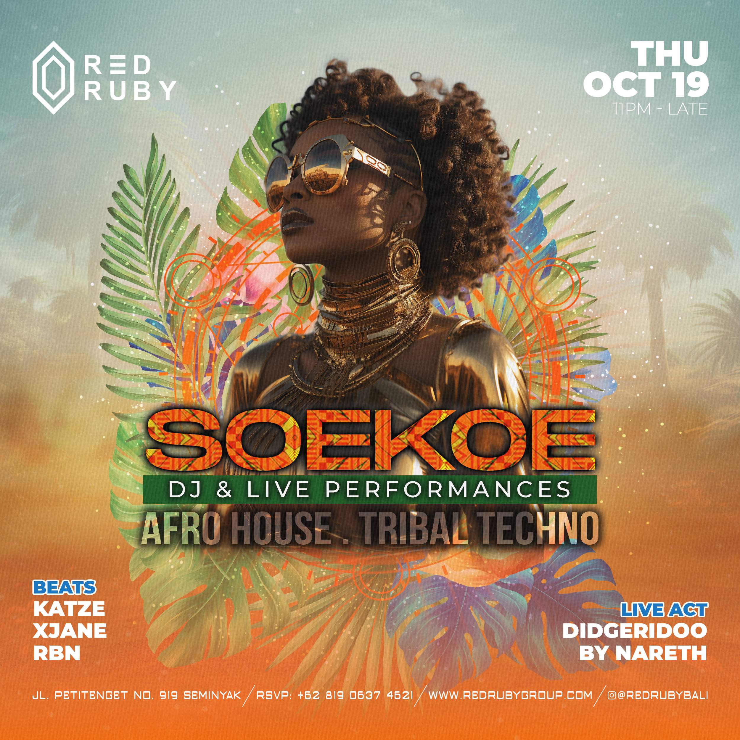 AFROHOUSE - SOEKOE at Red Ruby, Bali