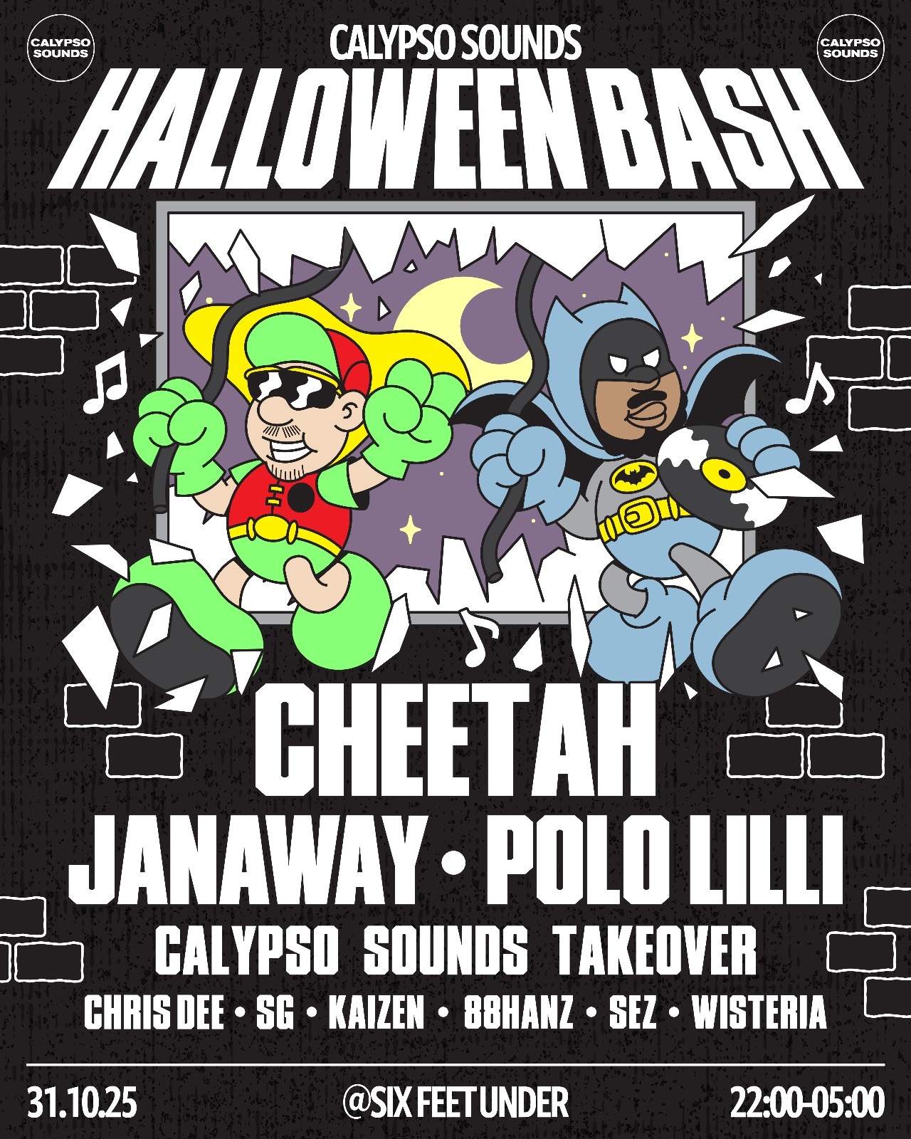 Calypso Sounds: HALLOWEEN BASH w. CHEETAH, Janaway & POLO LILLI at SIX ...