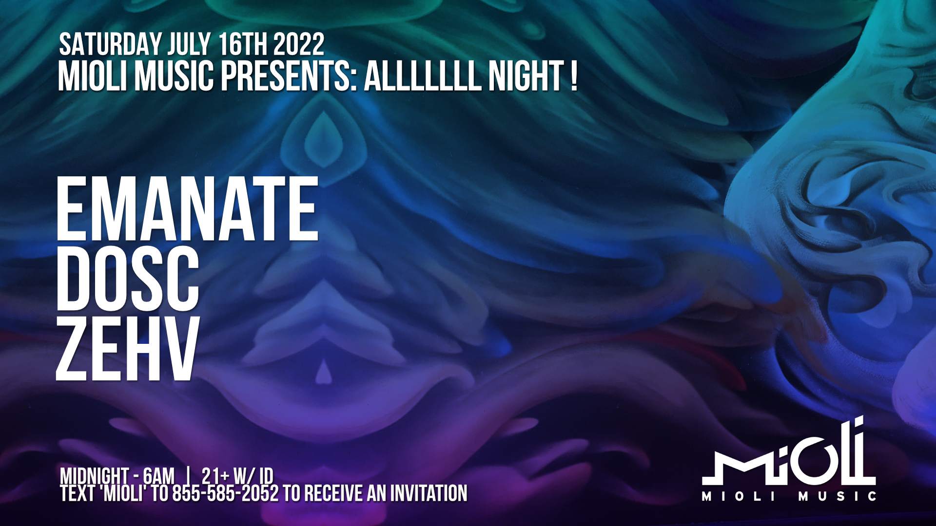 Mioli Music presents: Alllll Night at TBA - San Francisco, San ...