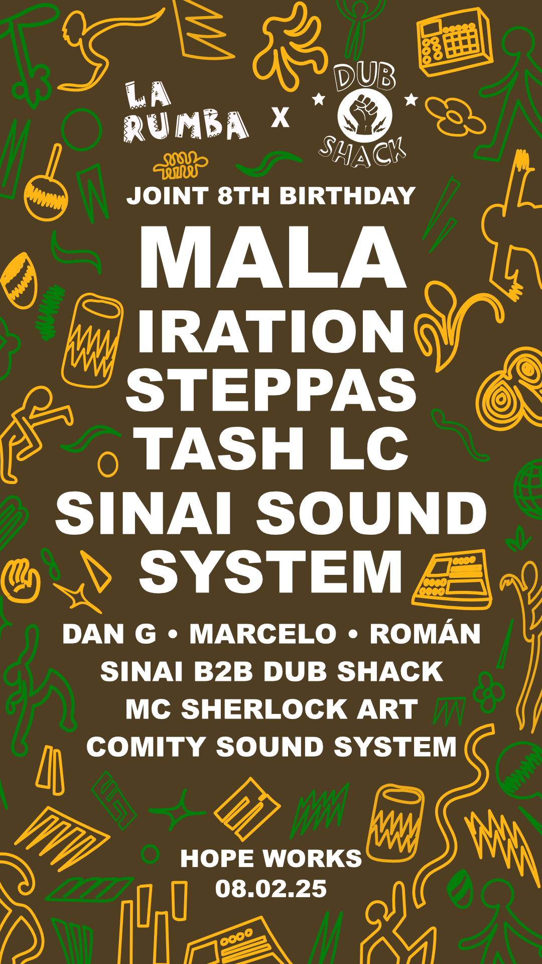 La Rumba x Dub Shack 8th Birthday: Mala, Iration Steppas, Tash LC ...