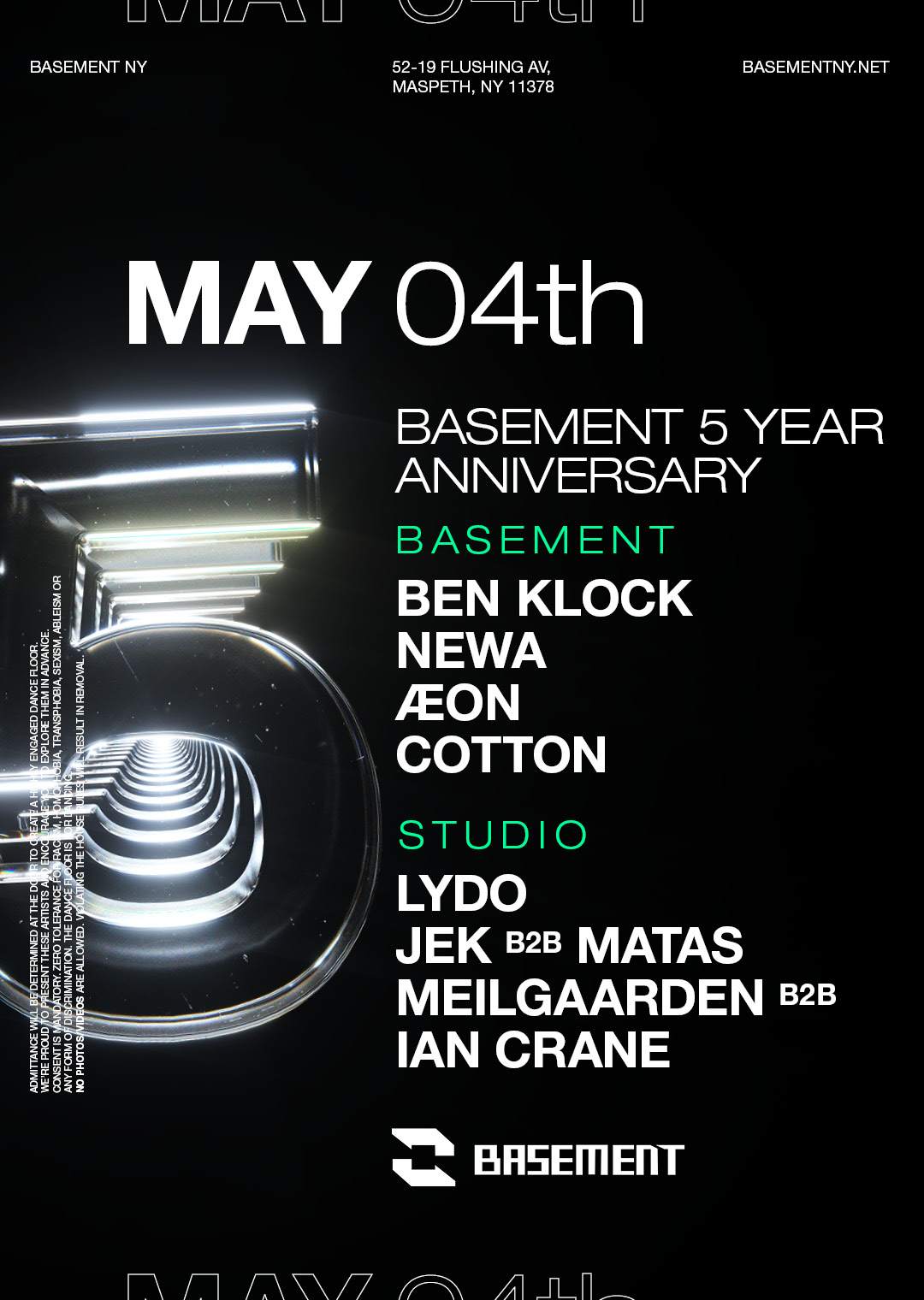 BASEMENT 5 Year Anniversary at BASEMENT, New York City