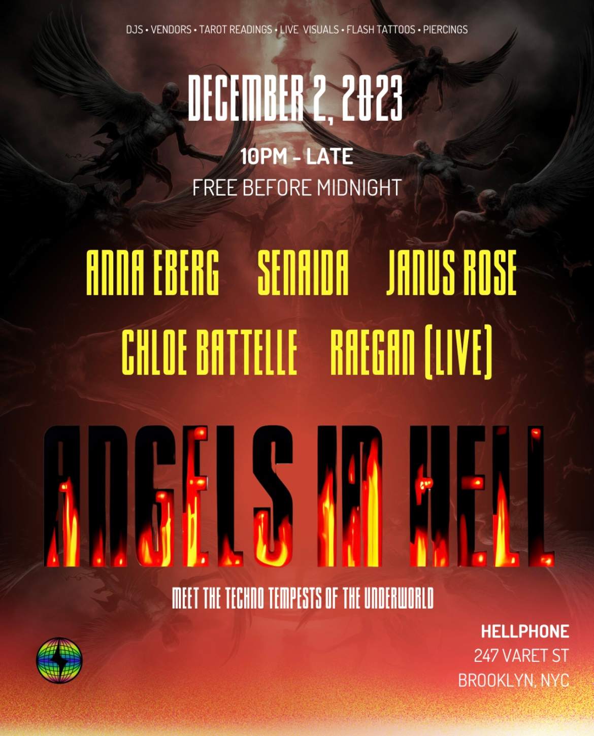 We Are The Future presents: Angels in Hell at Hell Phone, New York City