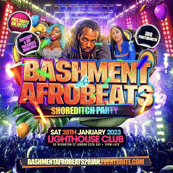 Bashment & Afrobeats - Shoreditch Party at The Lighthouse, London
