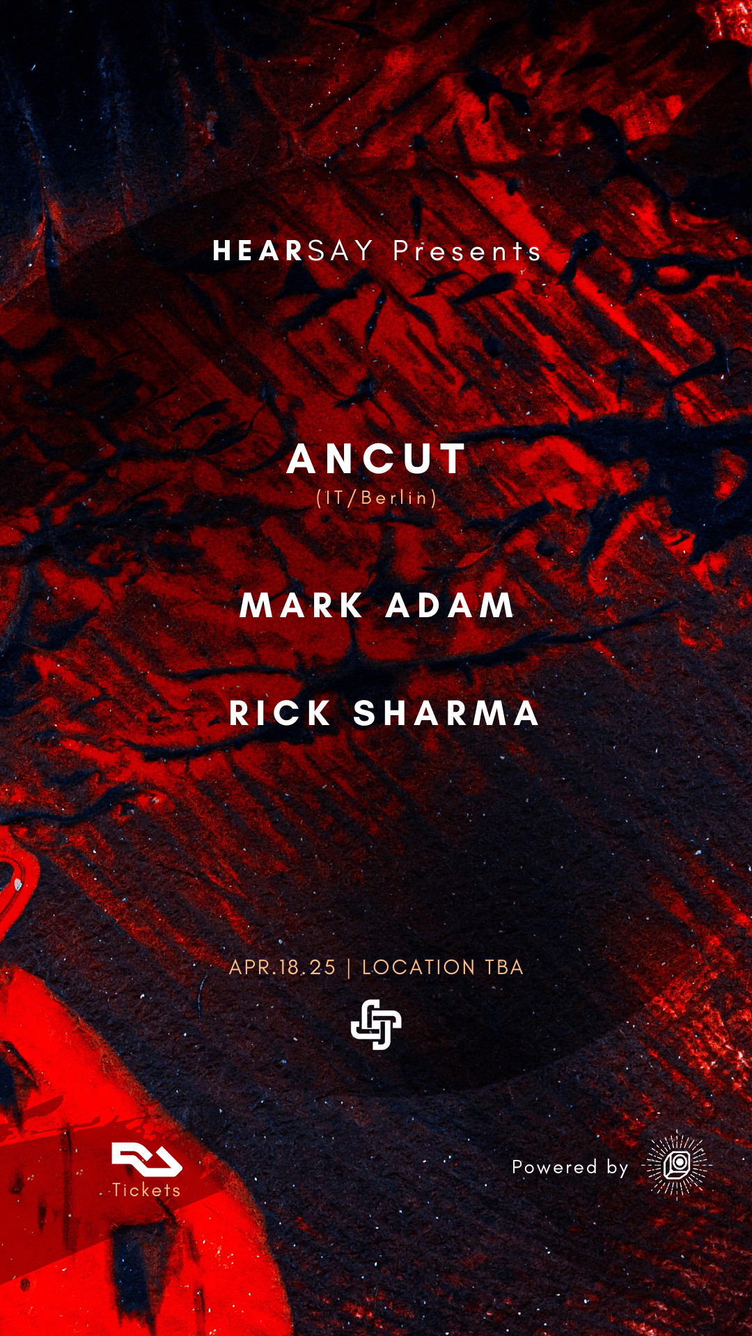 Hearsay presents: Ancut (IT/Berlin), Rick Sharma, Mark Adam at TBA ...