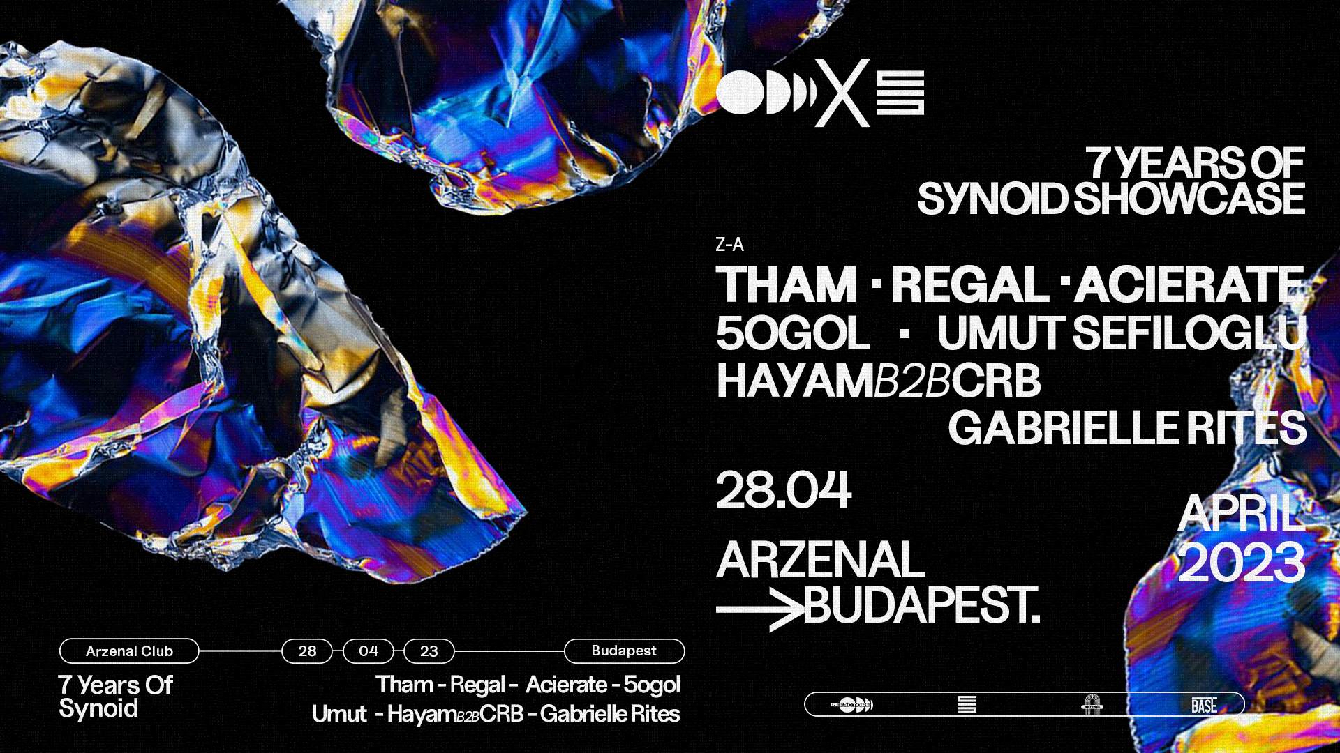 SEVEN years of SYNOID with Regal, Tham & Acierate at Arzenal, Budapest
