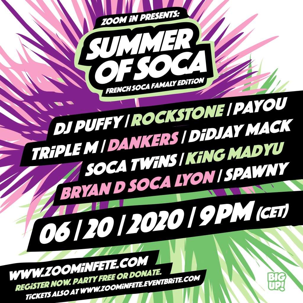 Zoom iN - 'Summer of Soca - French Soca Famaly Edition“ bij Livestream ...