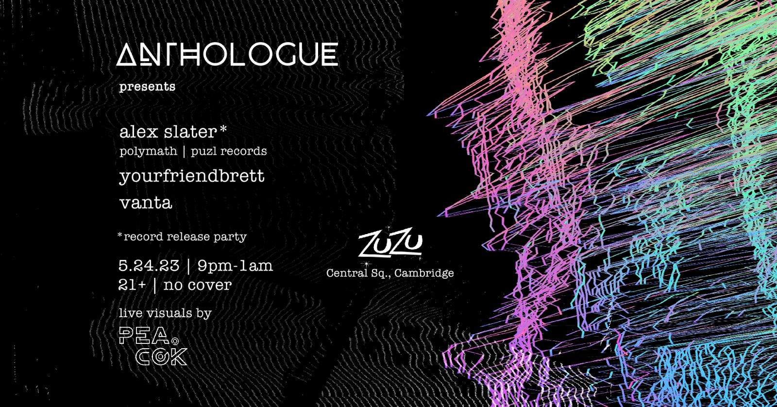 Anthologue presents: Alex Slater - Record Release Party at Zuzu, Boston