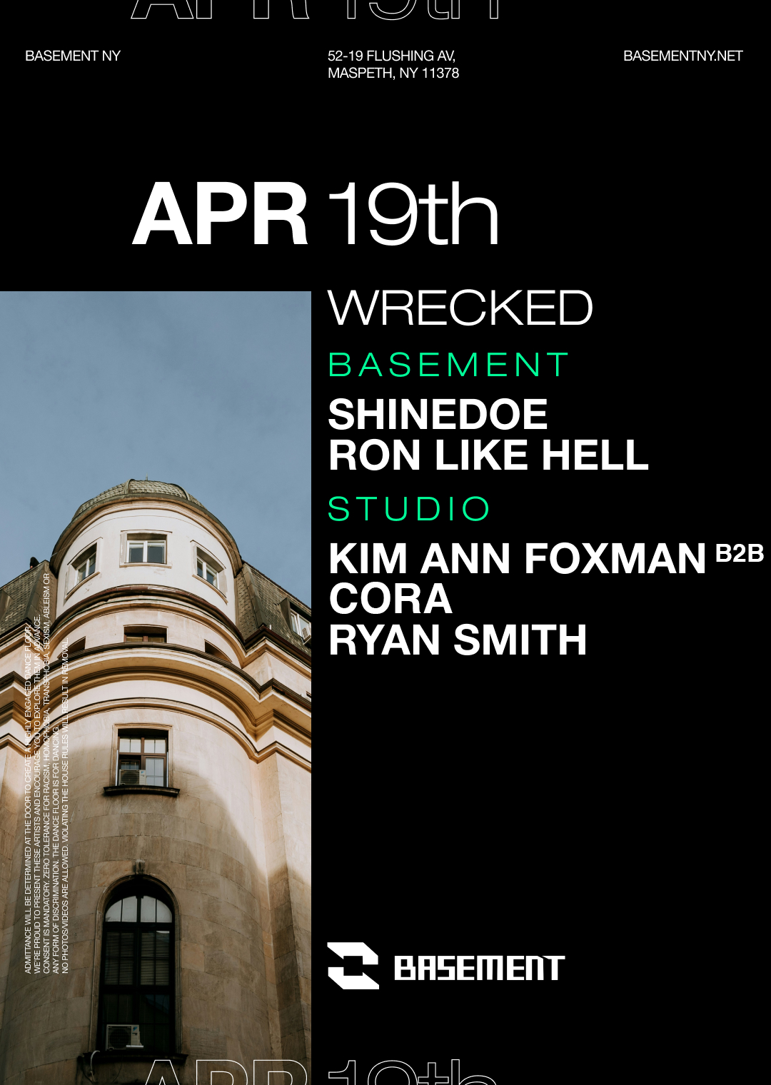 Wrecked: Shinedoe / Kim Ann Foxman b2b Cora / Ron Like Hell / Ryan ...