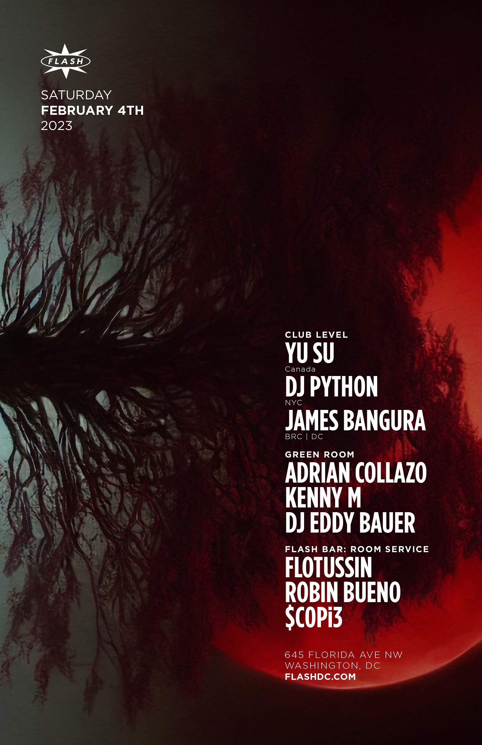 Yu Su - DJ Python - James Bangura at Flash, Washington DC