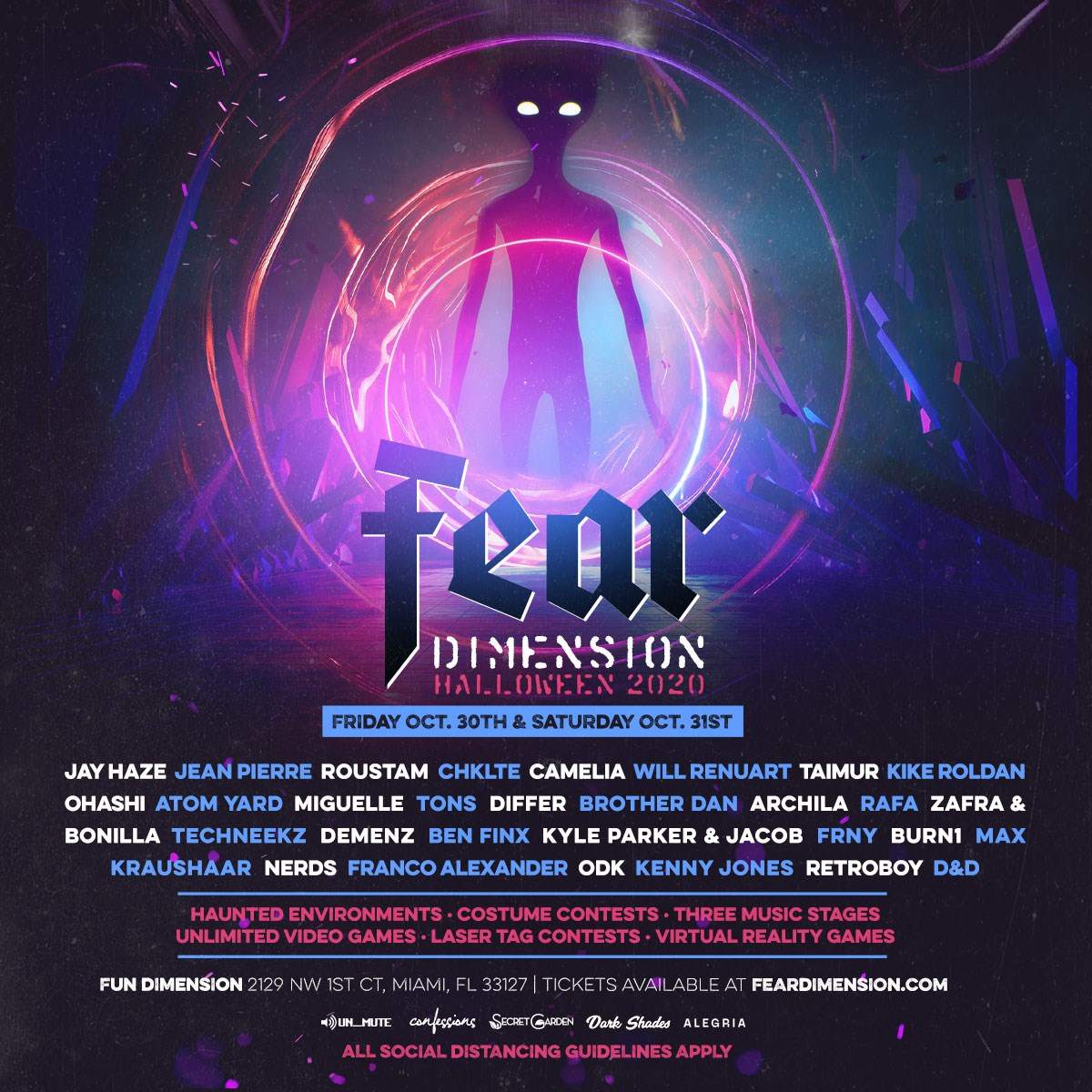 Fear Dimension (Oct 30th) en Fun Dimension, Miami